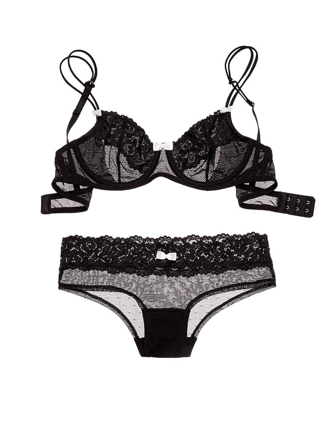 Melina Black Unlined balconette, 30B-30DD | Adore Me