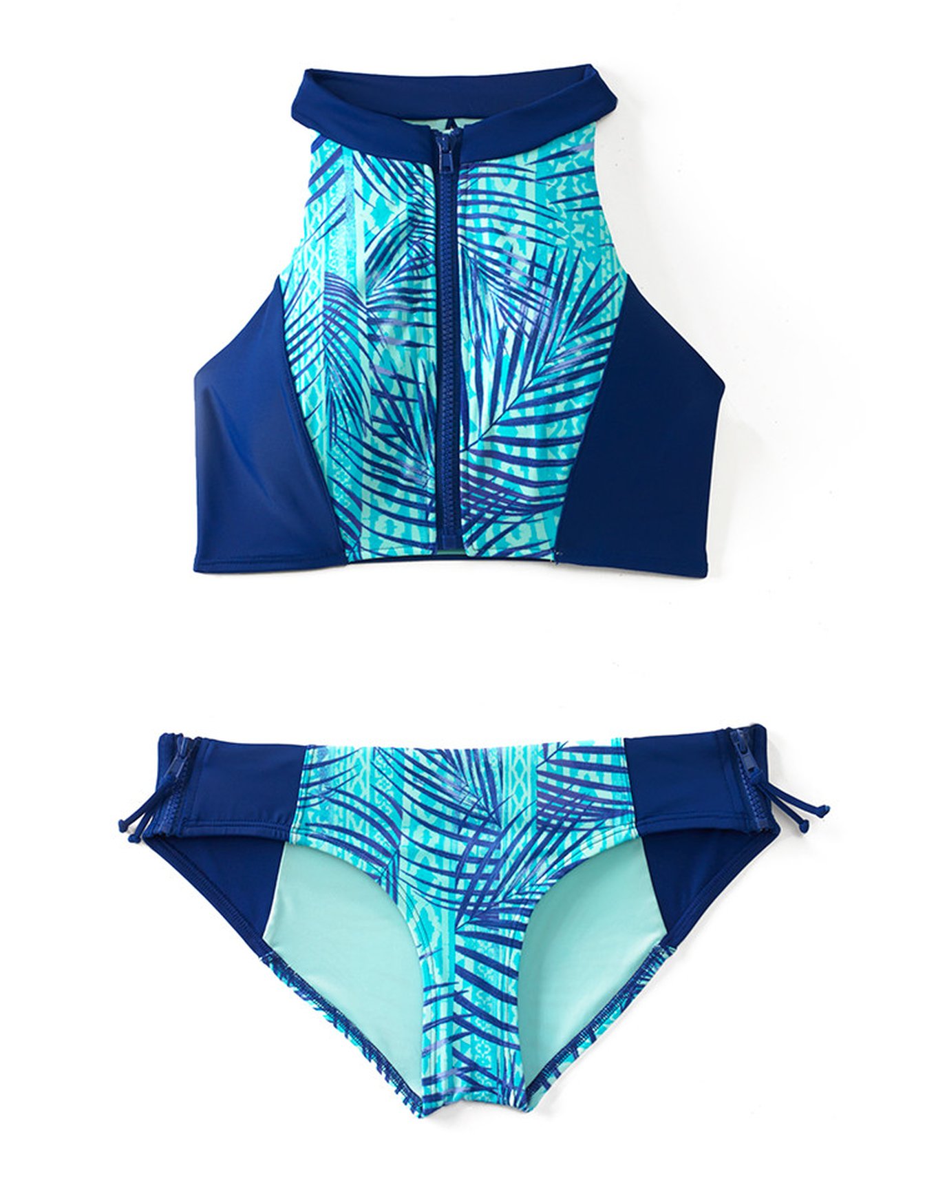 Talya Tribal Palms C1 High neck bikini, S | Adore Me