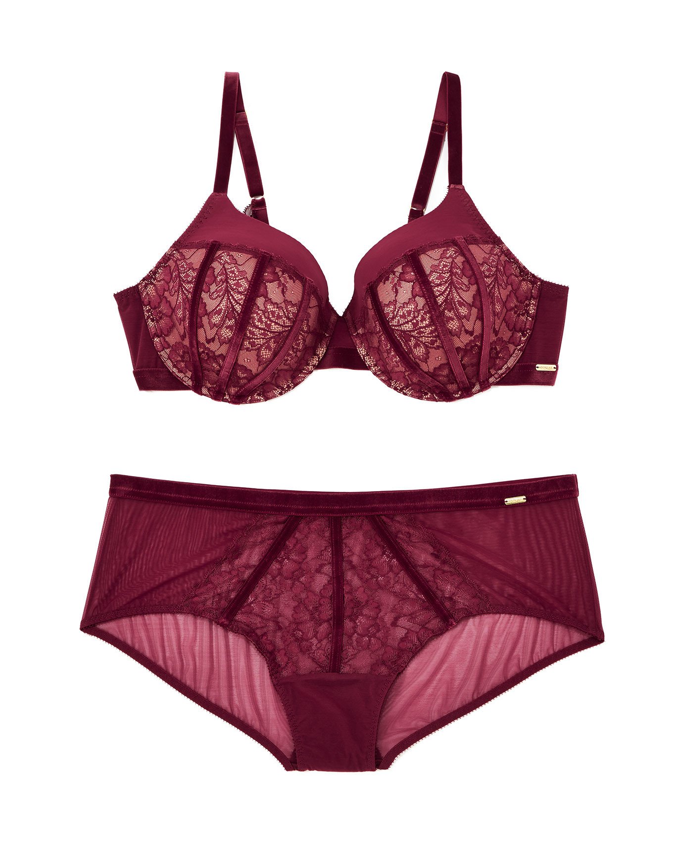 Luxabell Dark Red Contour Bra, 38DD-46DDD | Adore Me