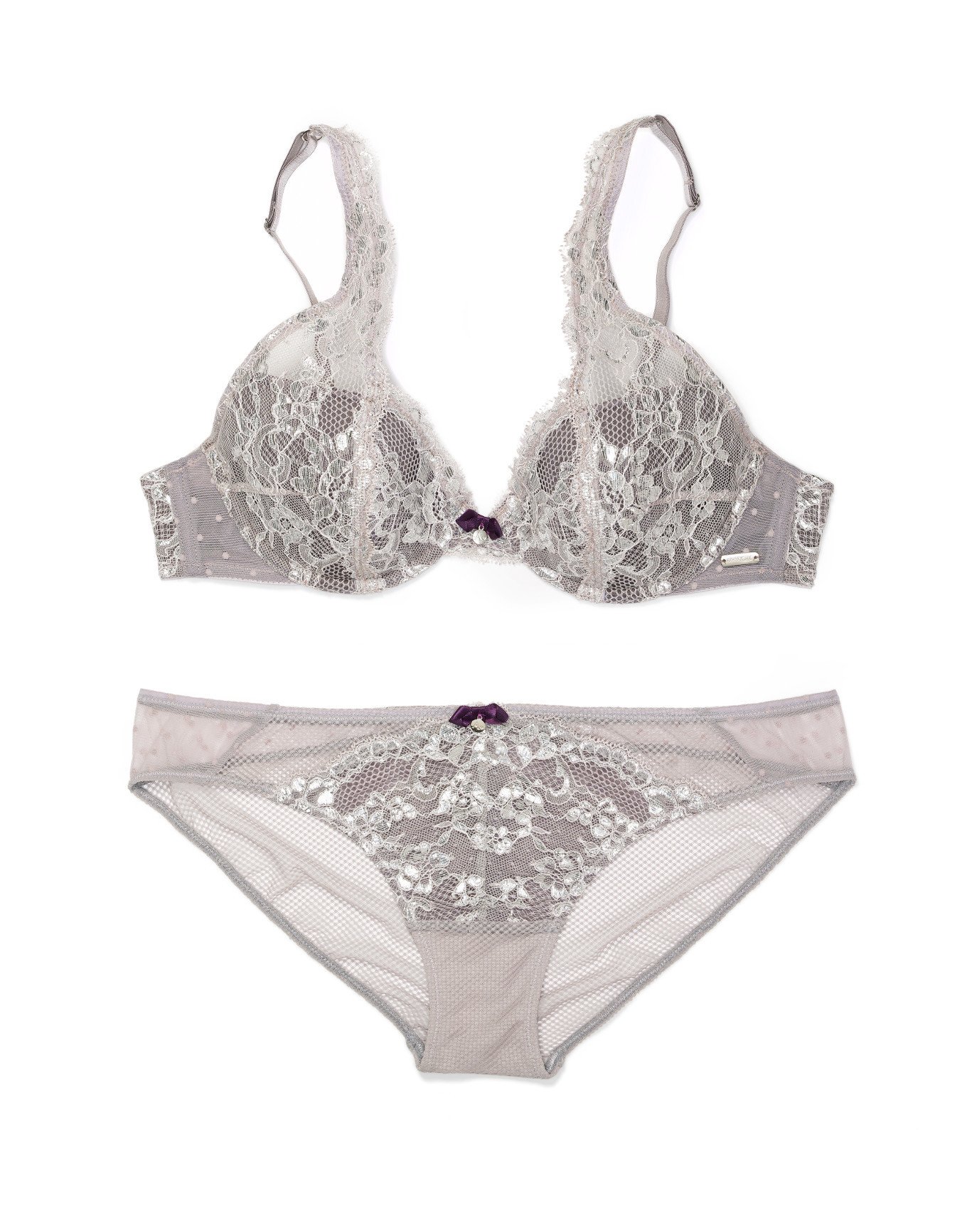 Lisa Medium Gray Contour Plunge, 32B-38D | Adore Me