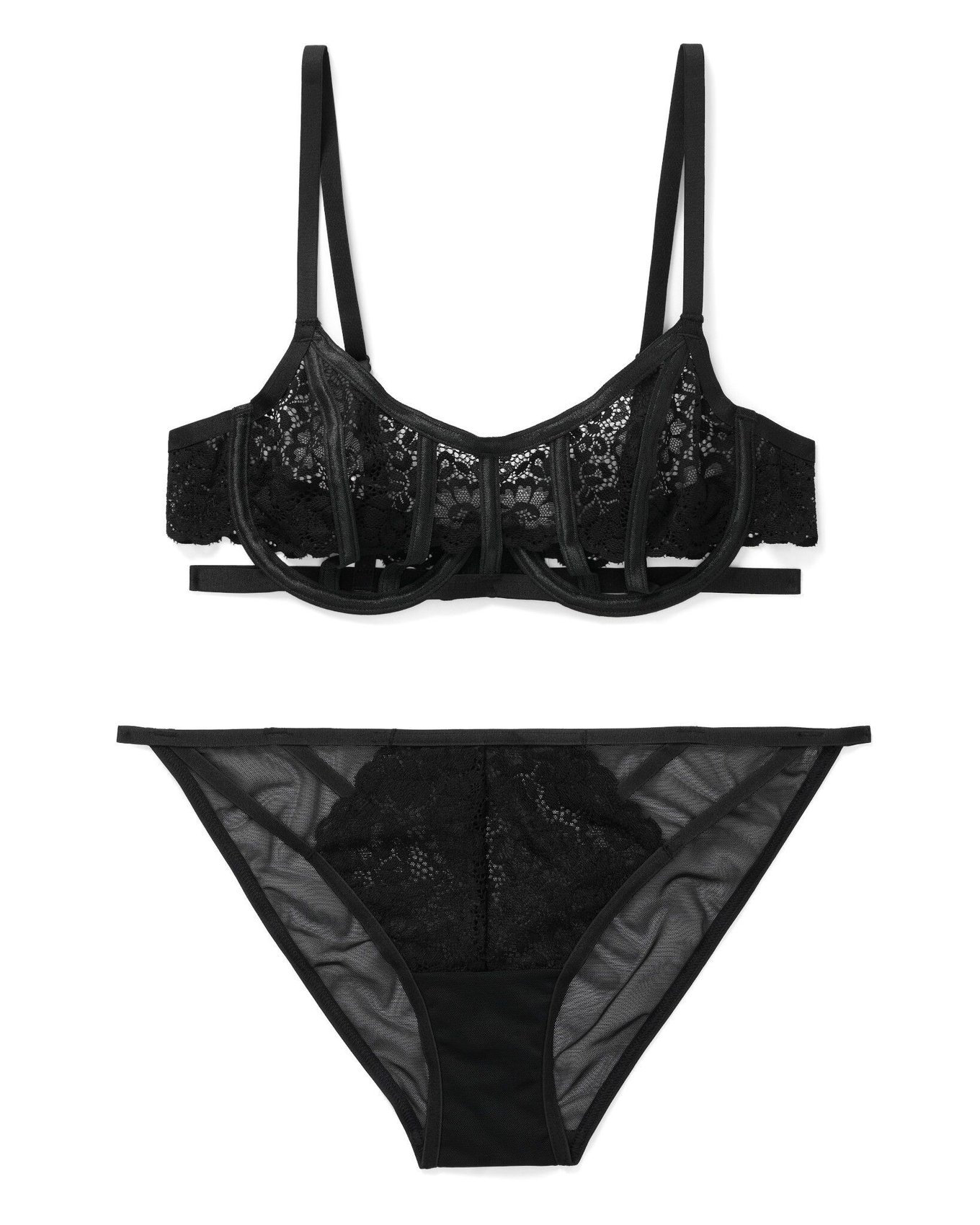 Casey Black Unlined Balconette, 32A-38D | Adore Me