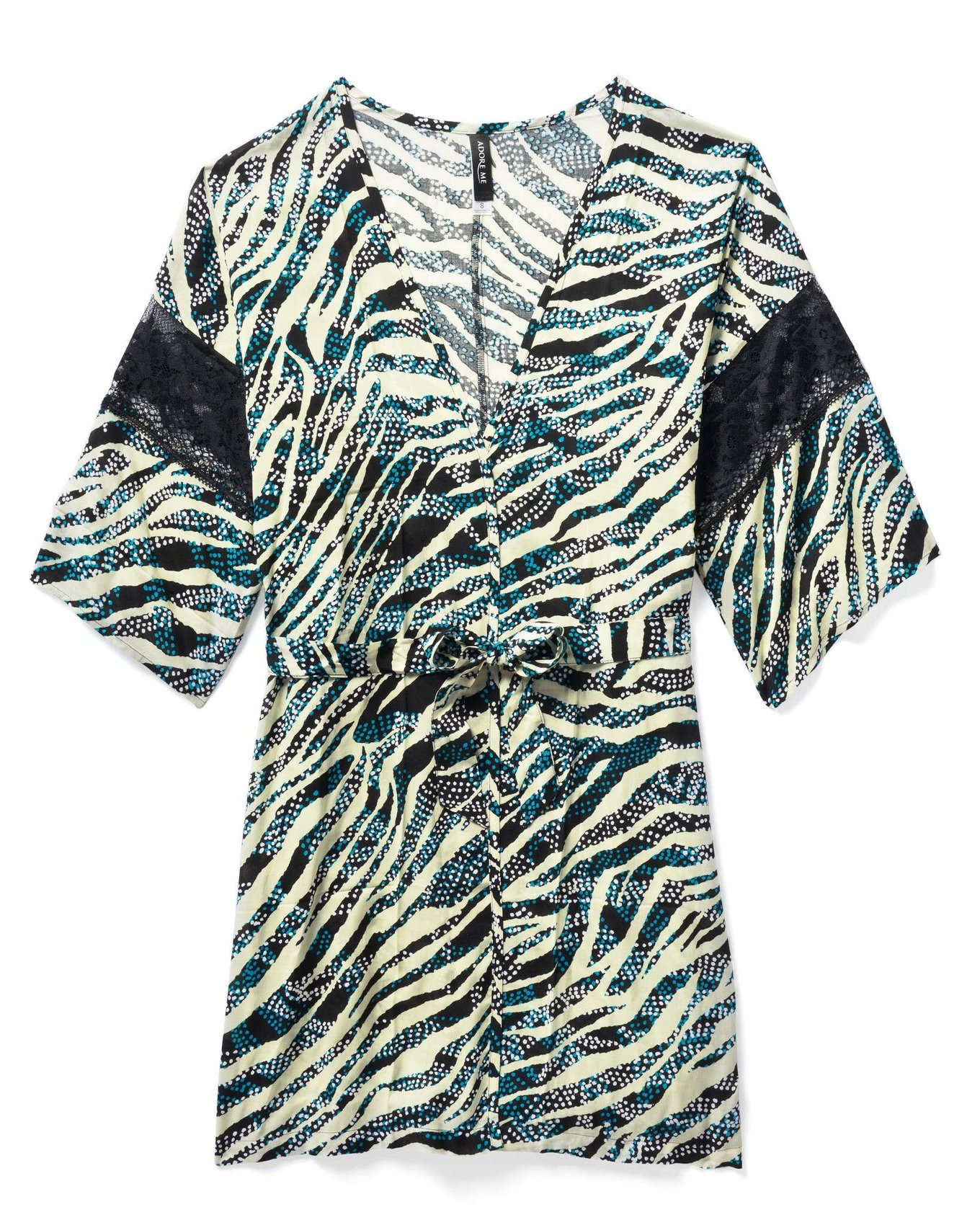 Desirae Animal Black Robe, XS | Adore Me