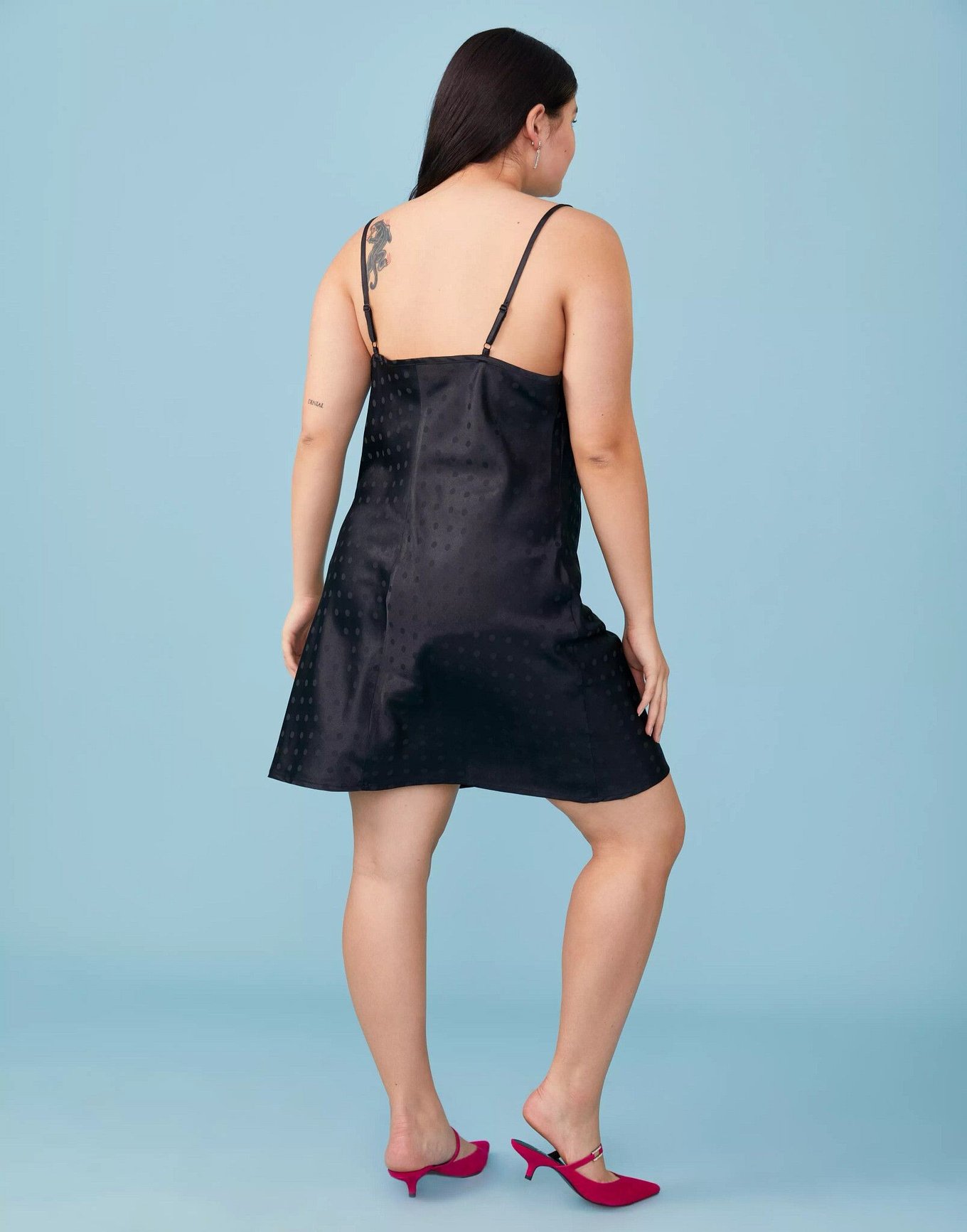 Mandy Dress Plus Black Plus Slip Dress, 1X-2X | Adore Me