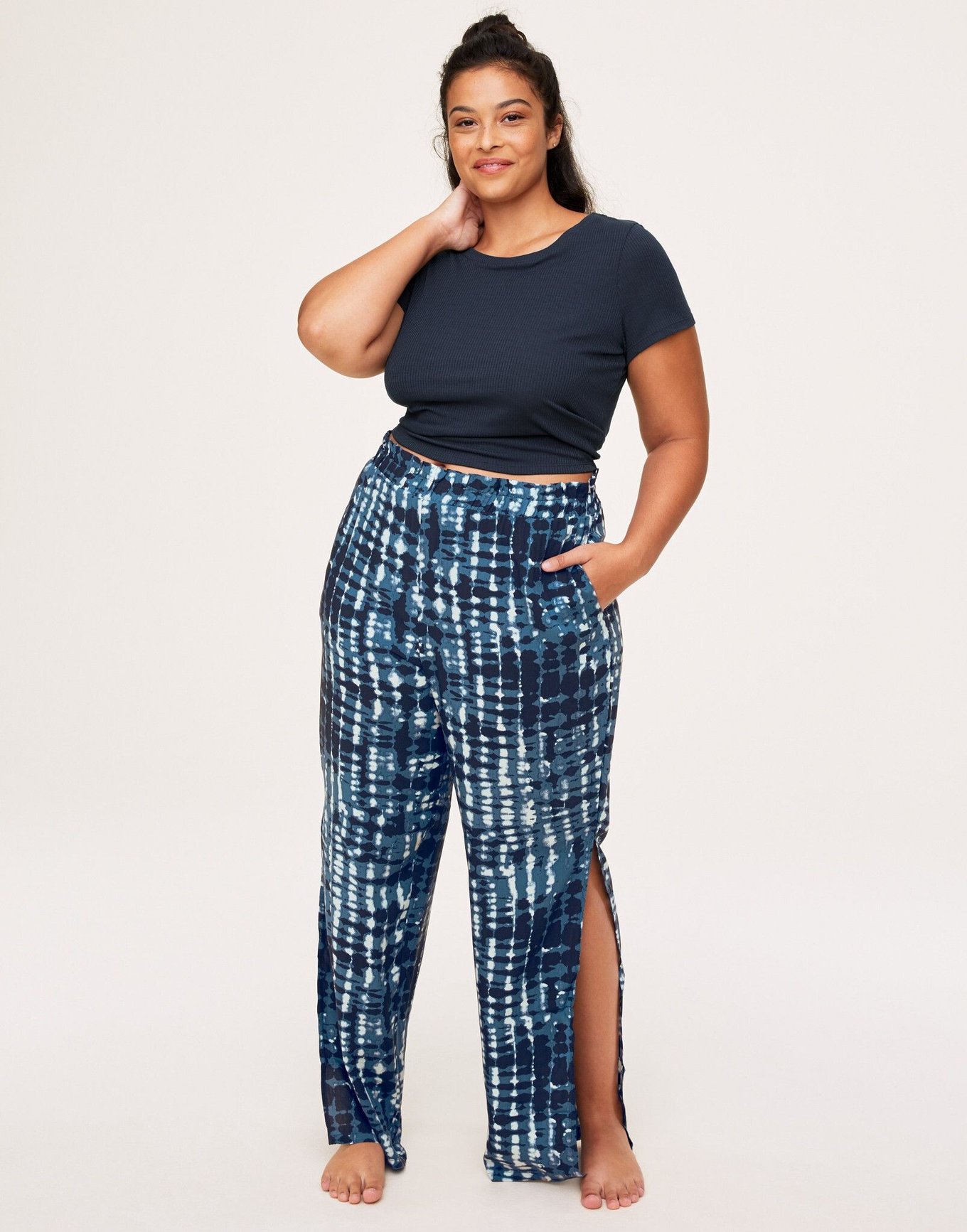 Cara Dark Gray Plus T Shirt and Pant Set | Adore Me