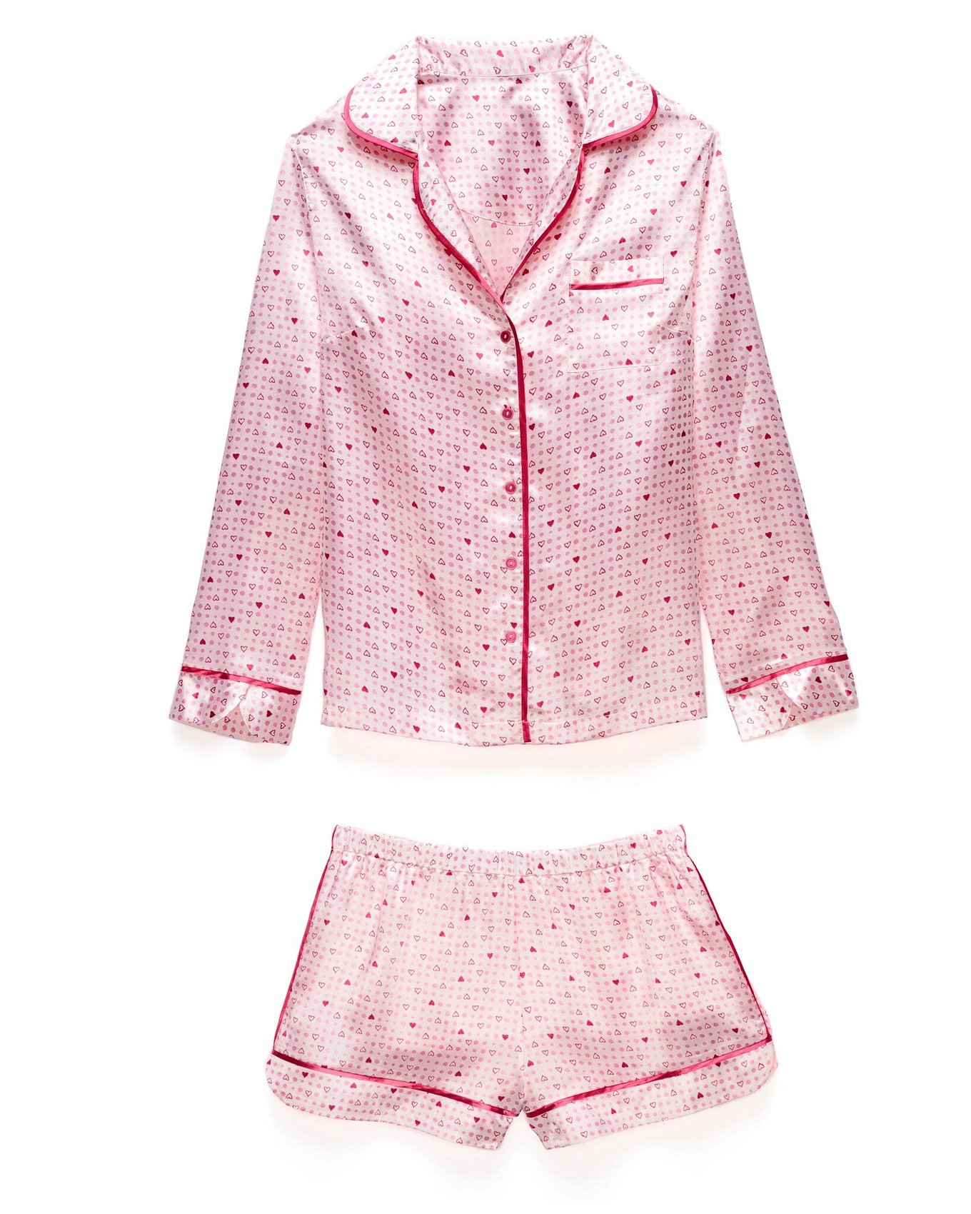 Sam Heart Pink PJ Set | Adore Me