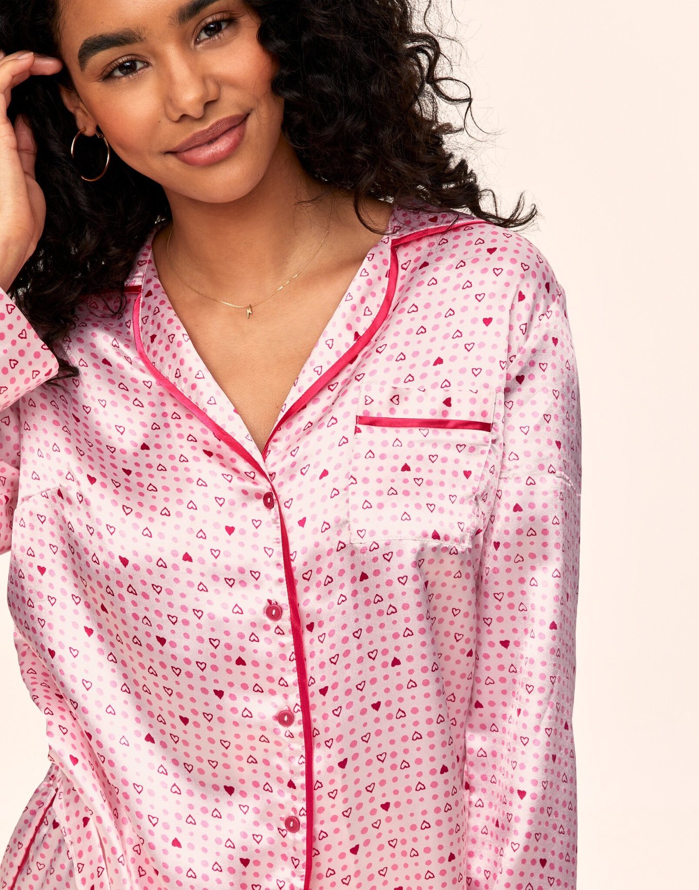 Sam Heart Pink PJ Set | Adore Me