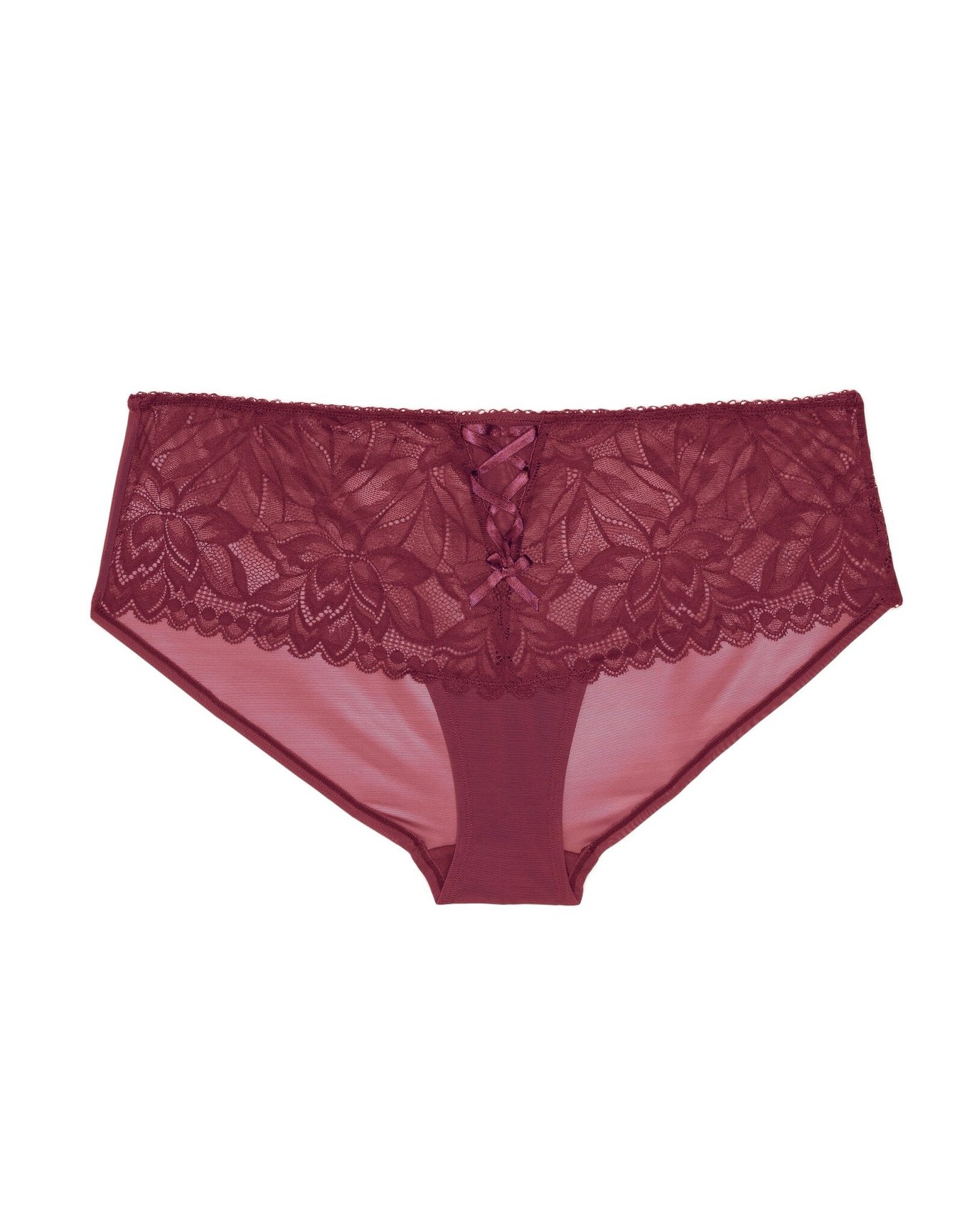 Alessa Dark Red Midi Brief Panty, M-4X | Adore Me
