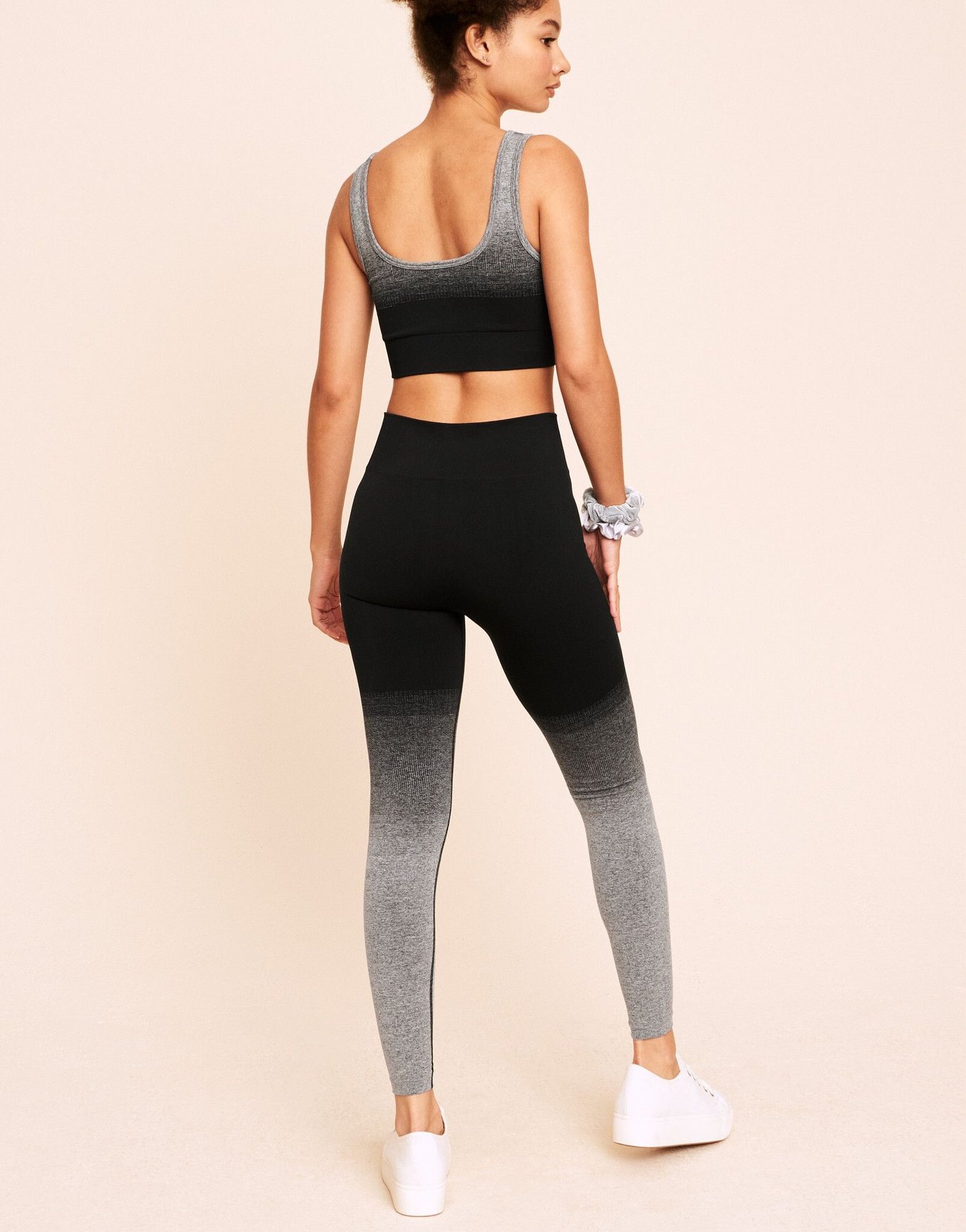 Maeve Ombre Sports Bra Black Compression fabric, XS-XL | Adore Me