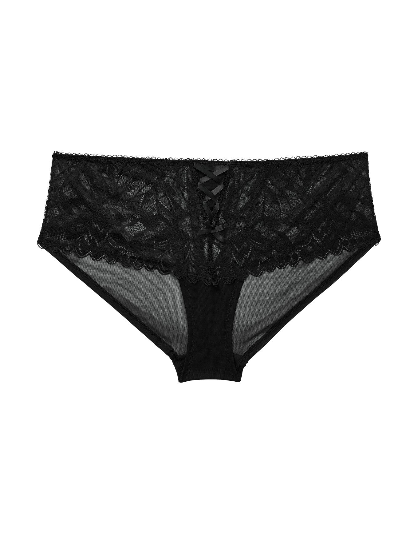 Alessa Black Midi Brief Panty, M-4X | Adore Me