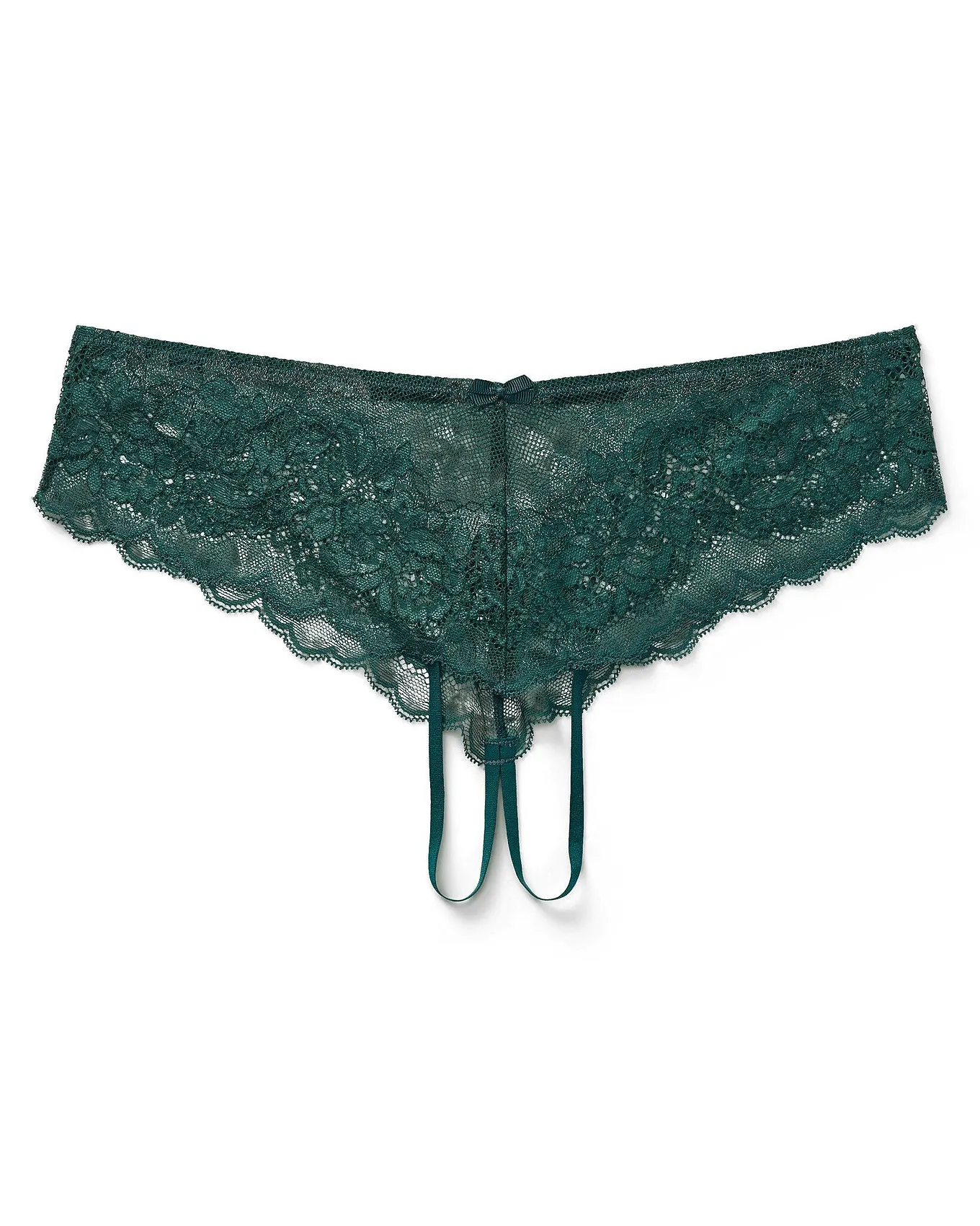 Olya Cheeky Dark Green Crotchless Cheeky Adore Me
