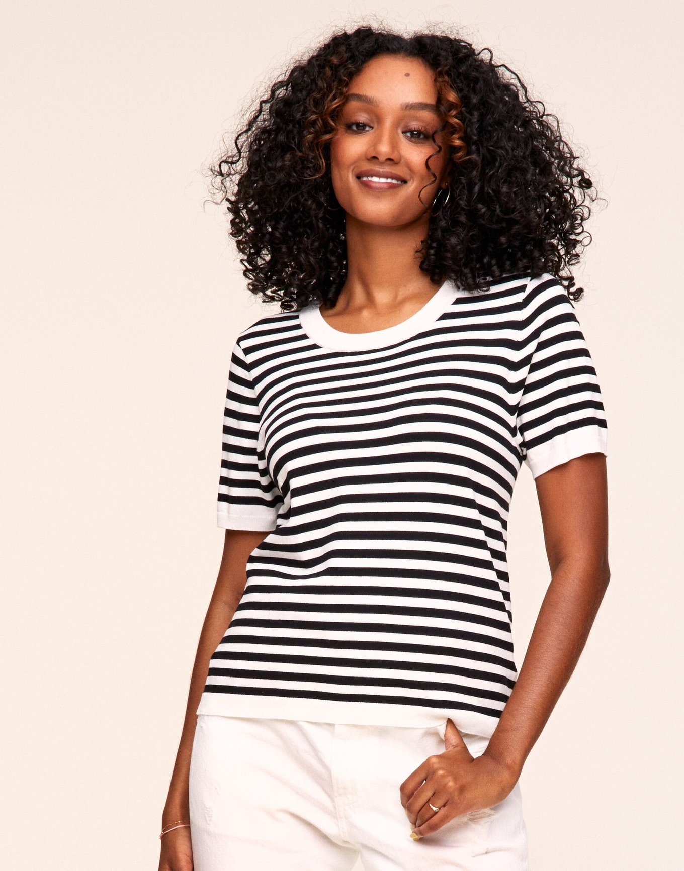 Princeton Sweater Stripe White, XS-4X | Adore Me