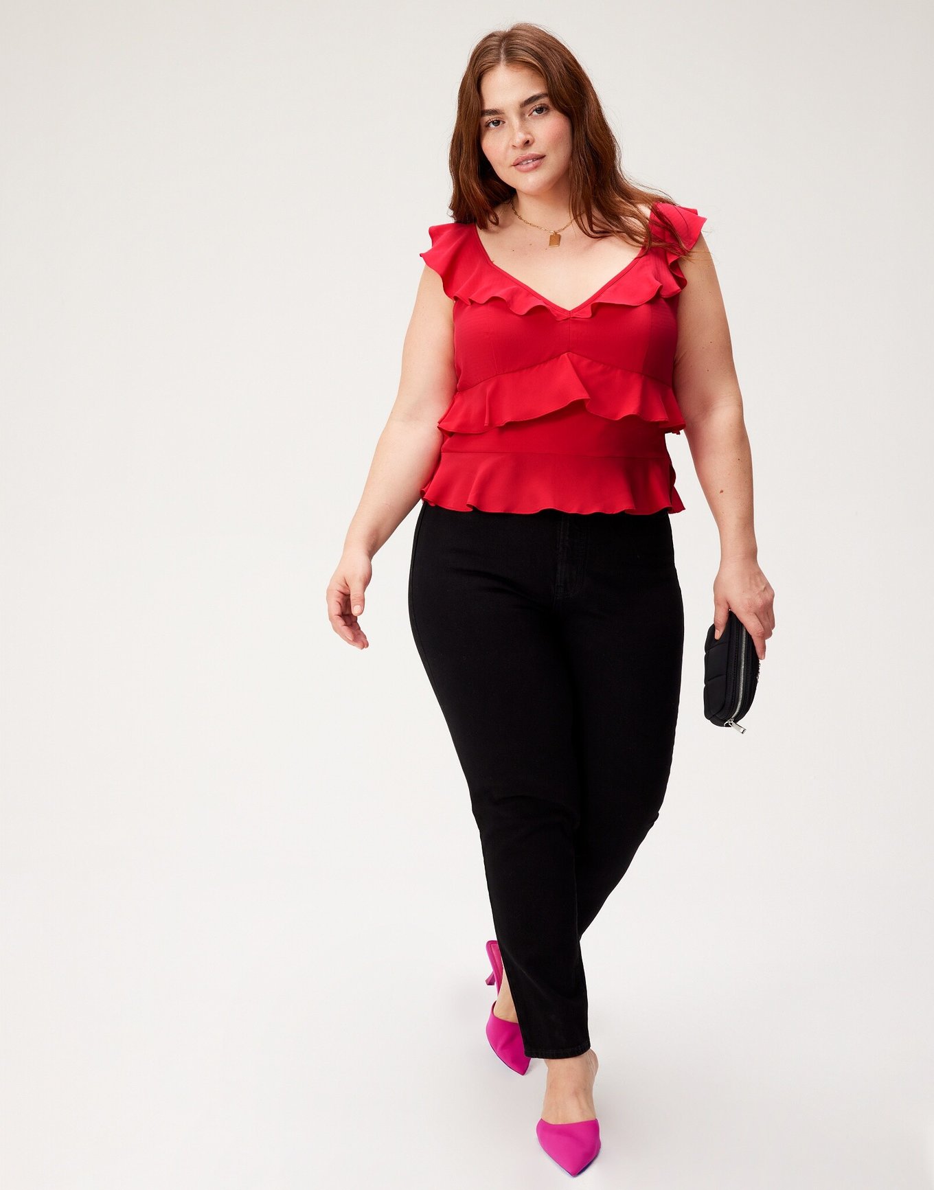 Bay Lake Cami Red Strappy ruffle cami, XS-XL | Adore Me