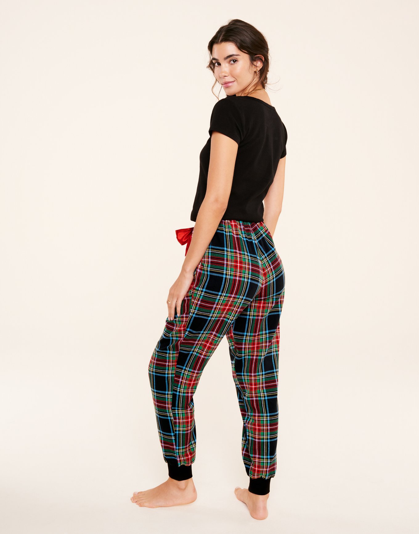 Caileigh Plaid Black PJ Set, XS-4X | Adore Me
