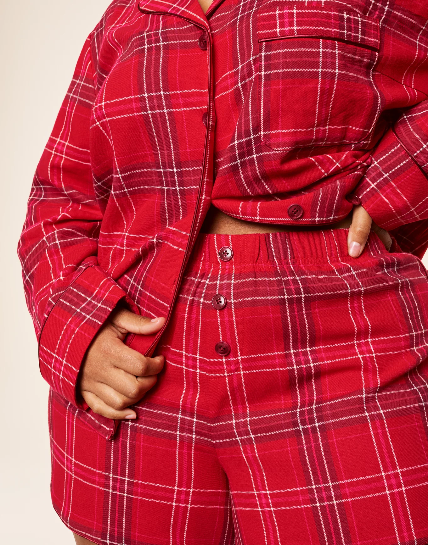 Cecelia Plaid Red PJ Set, XS-4X | Adore Me