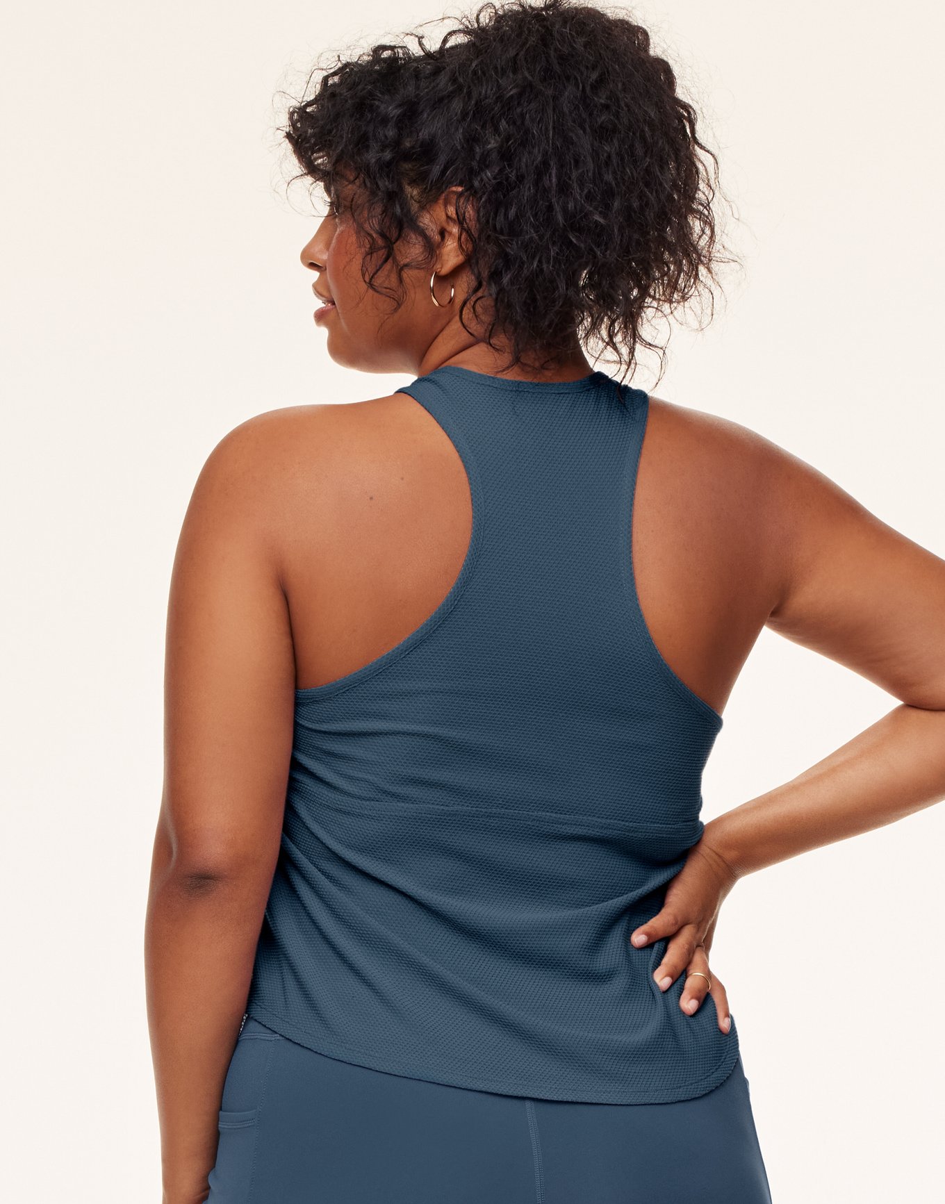 Marcy Mesh Tank Dark Blue Plus Open hole Mesh, 4X | Adore Me