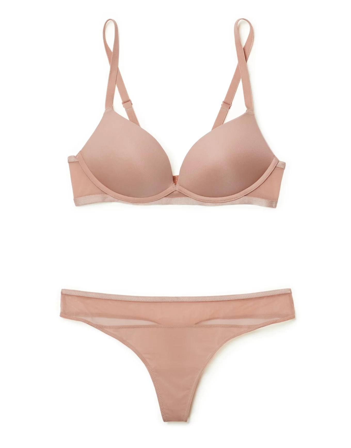 Elora Medium Beige Push Up Plunge, 30B-38D | Adore Me