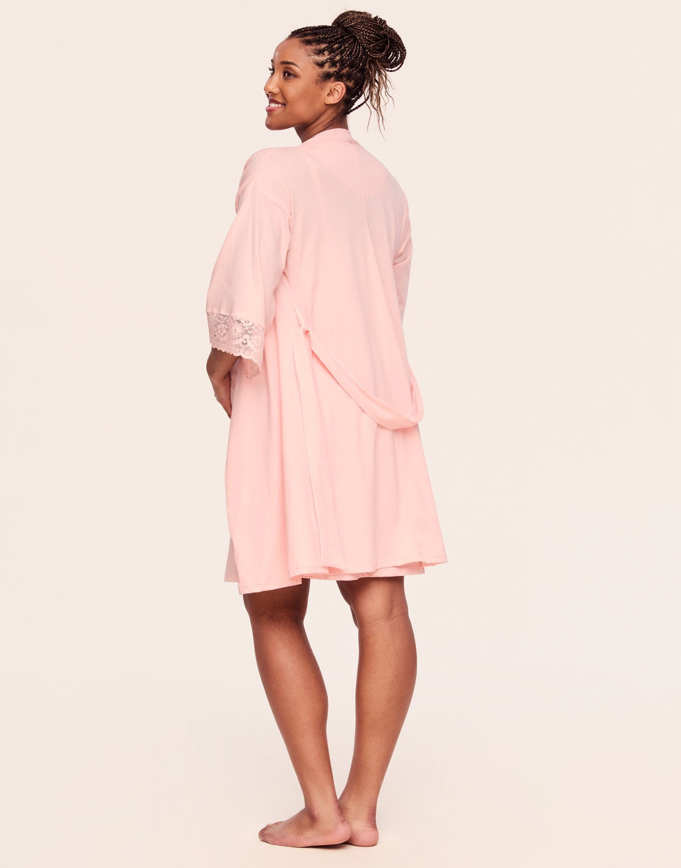 Rachelle Light Pink Robe, S/M-XL/XXL | Adore Me