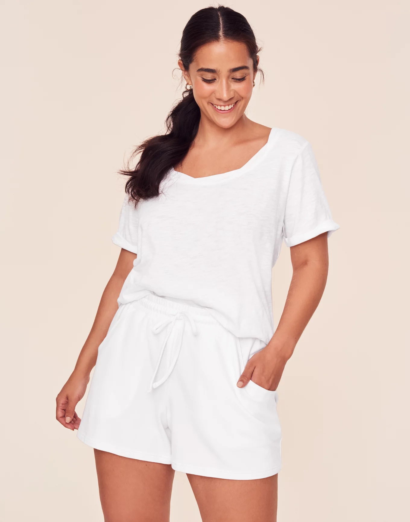 Eden White Shorts, XS-4X | Adore Me