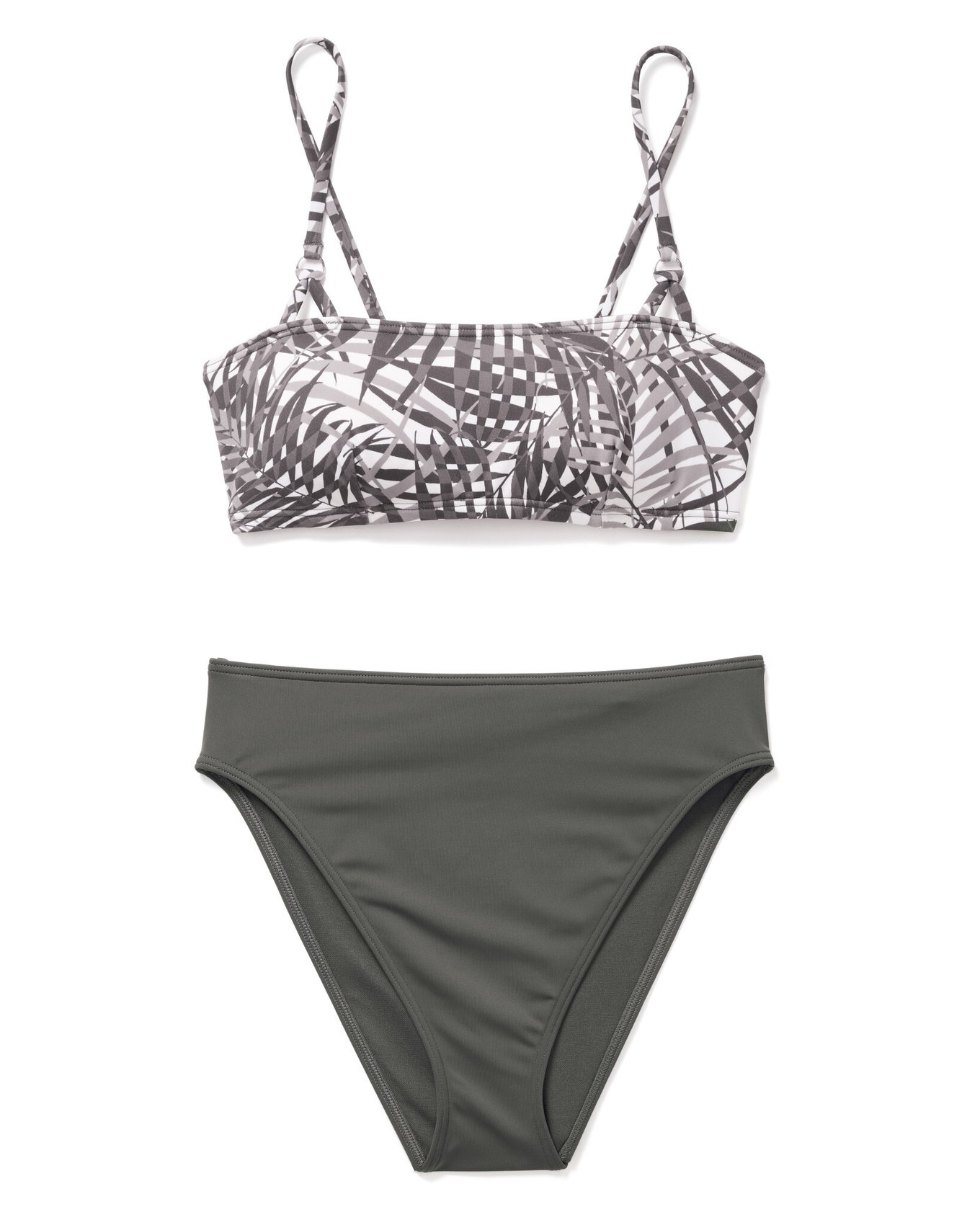 Lissa Tropical Gray Bikini, XL | Adore Me