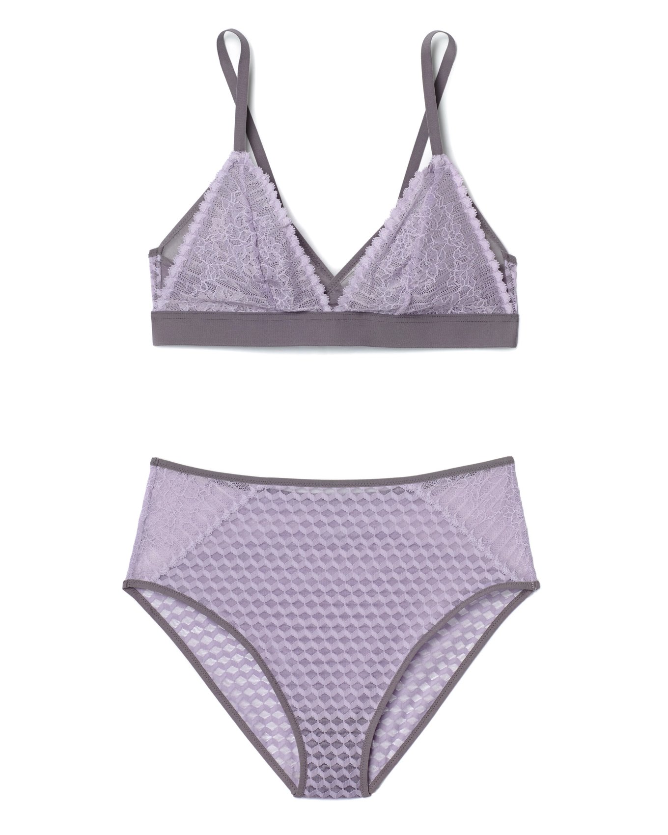 Pietra Medium Purple Unlined Triangle Bra | Adore Me