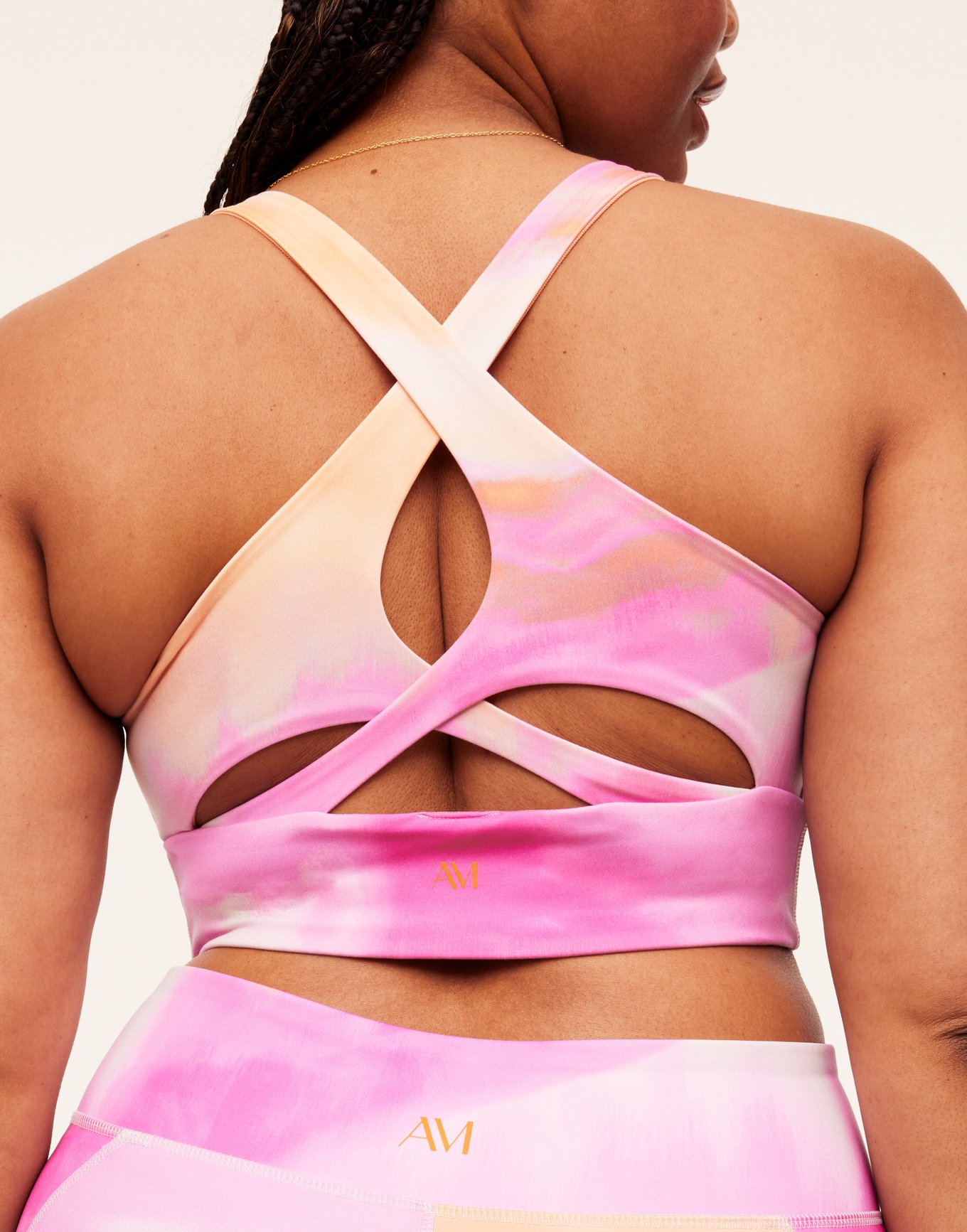 Lotus Crossover Bra Watercolor Pink Plus Xl Adore Me