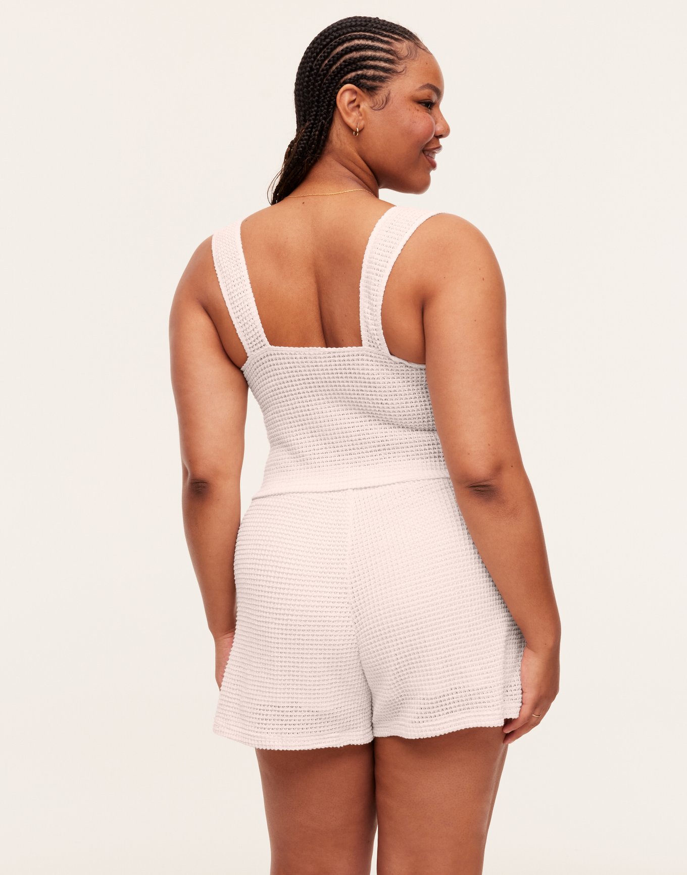 Sandra White Plus Tank and Short Set, XL-4X | Adore Me