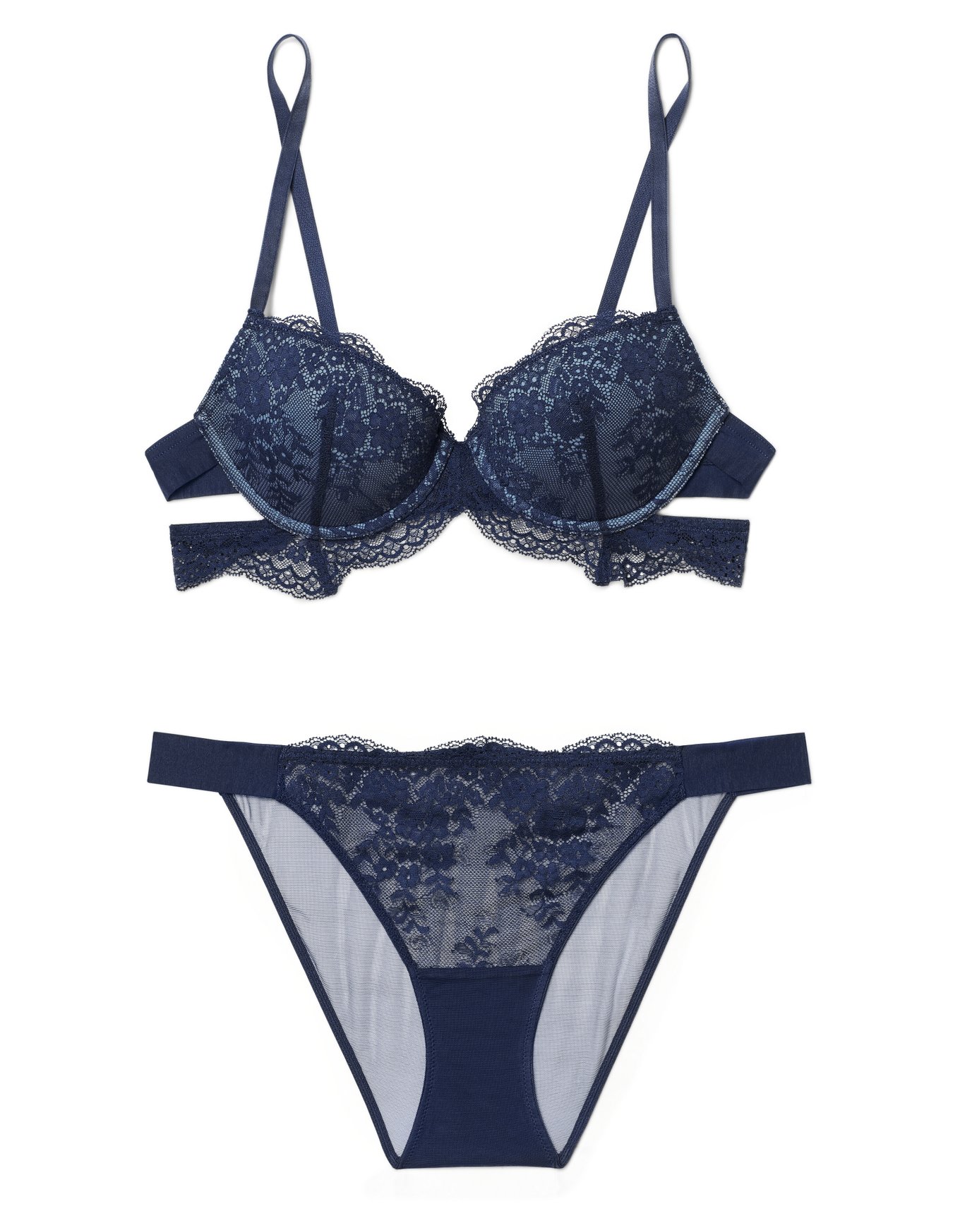 Olisa Dark Blue Push Up Demi, 34D-34DD | Adore Me