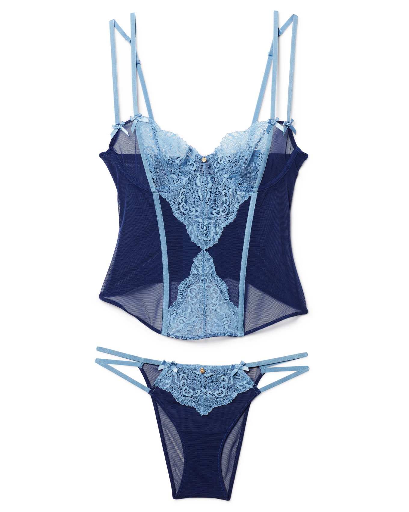 Liv Dark Blue Bustier | Adore Me