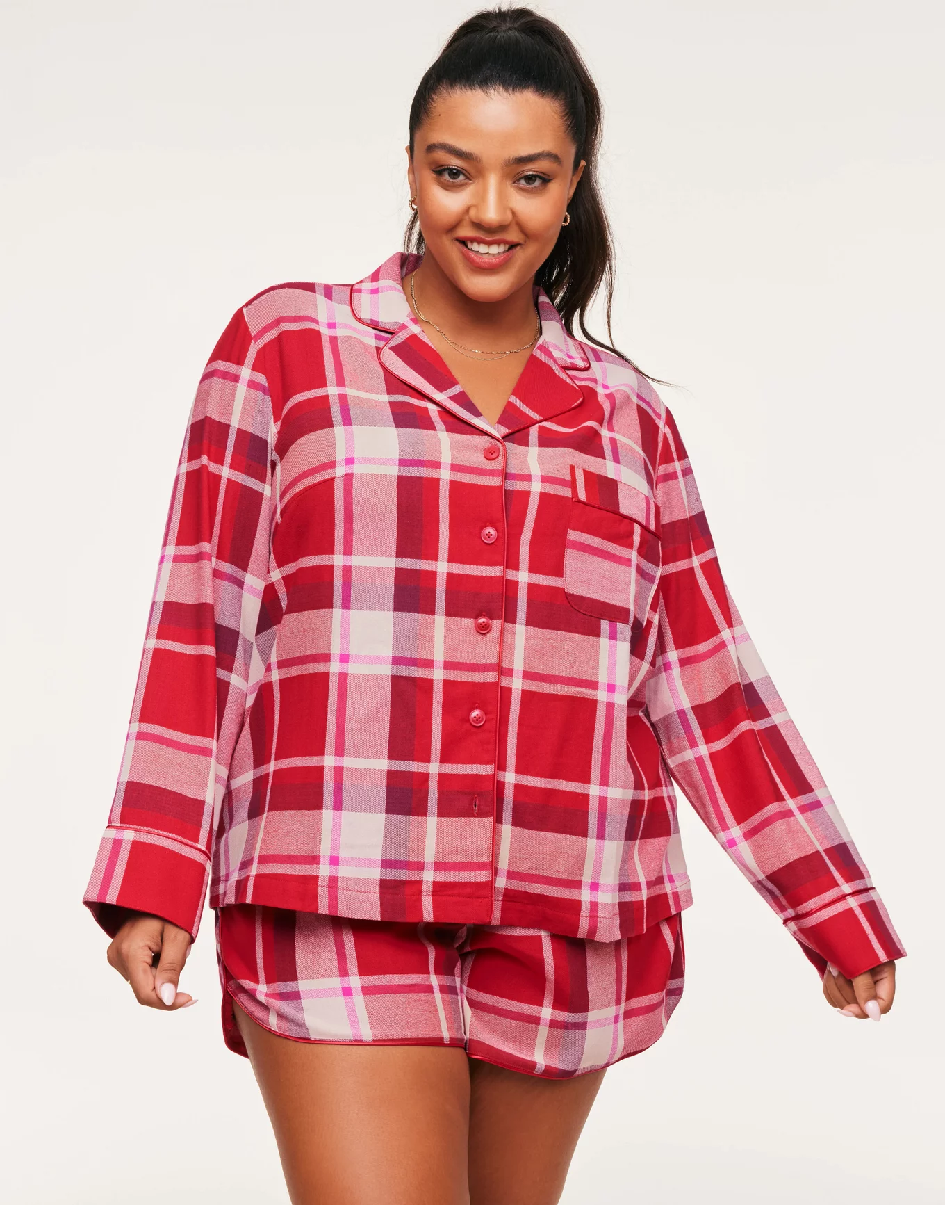 Cecelia Plaid Red PJ Set, XS-4X | Adore Me