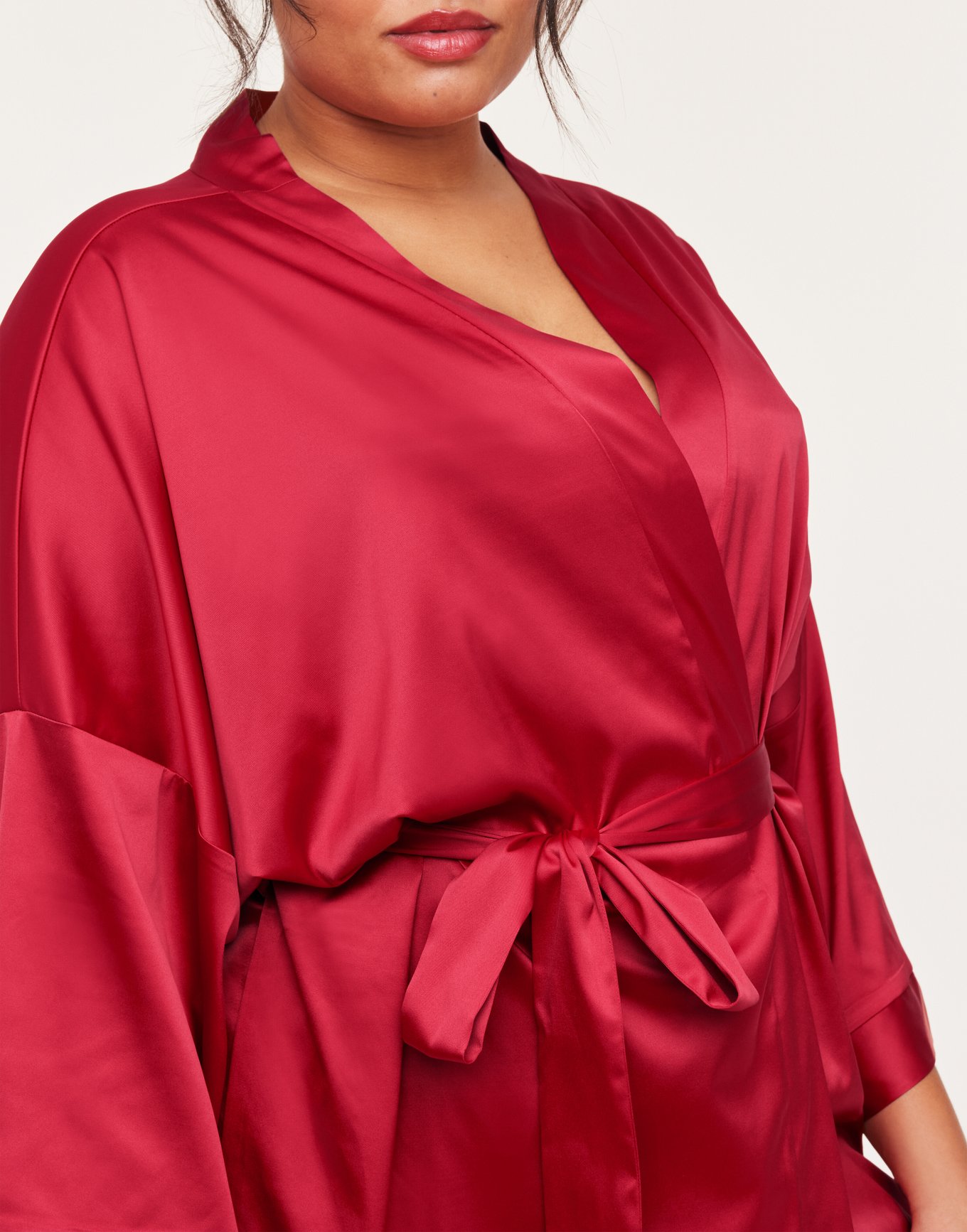 Roxey Dark Red Kimono Robe | Adore Me