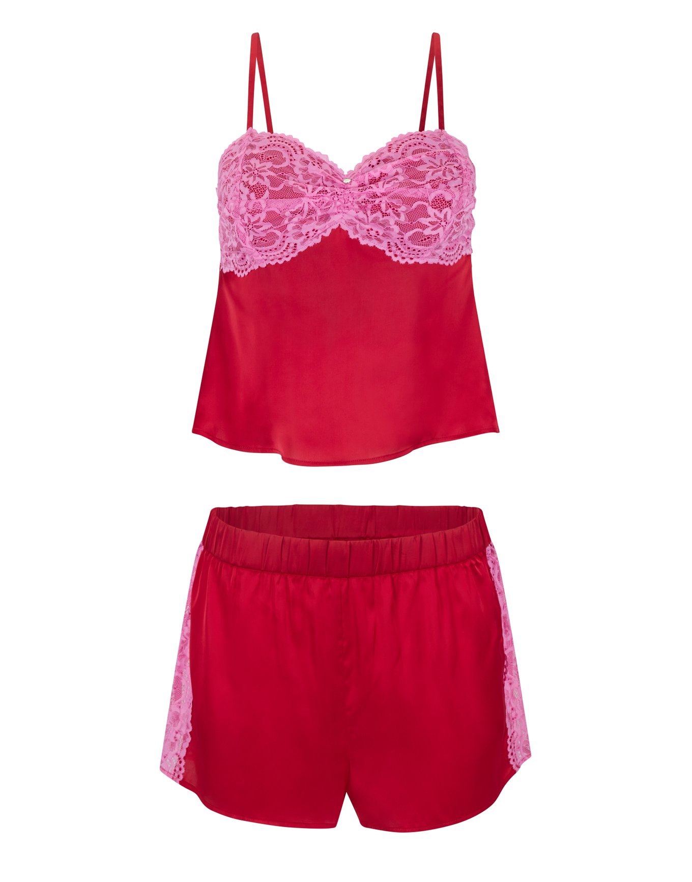 Chrisy Dark Red Camisole and Short Set | Adore Me