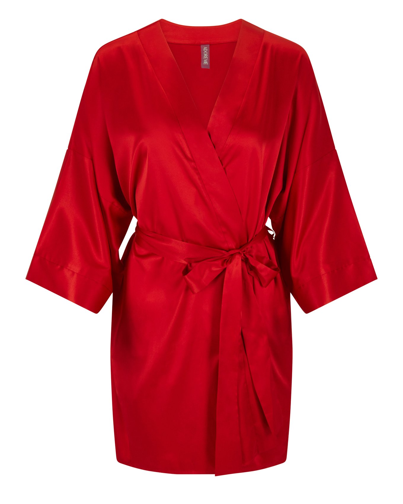 Izabella B1 Dark Red Kimono Robe, M | Adore Me