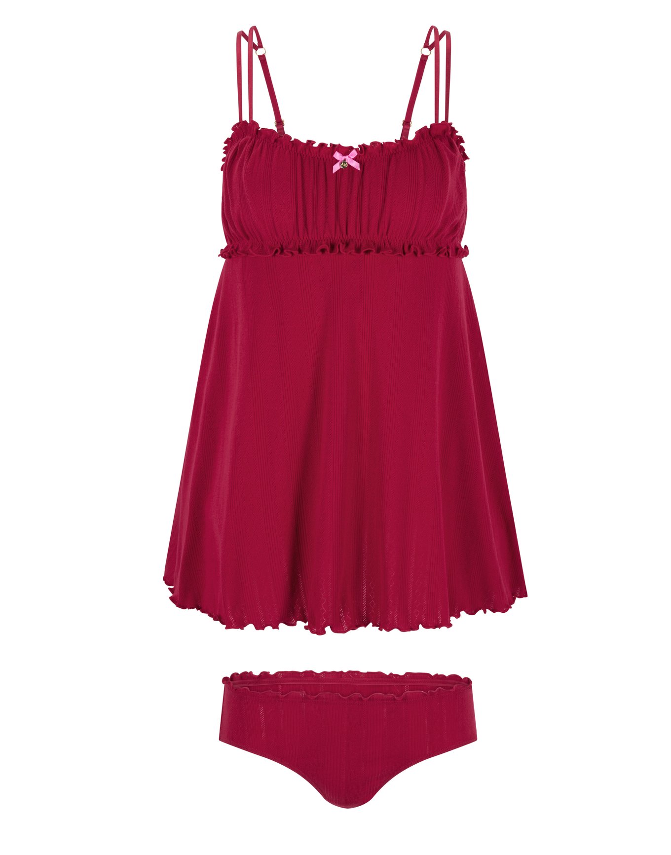 Ophylia Dark Red Babydoll, XS-XL | Adore Me