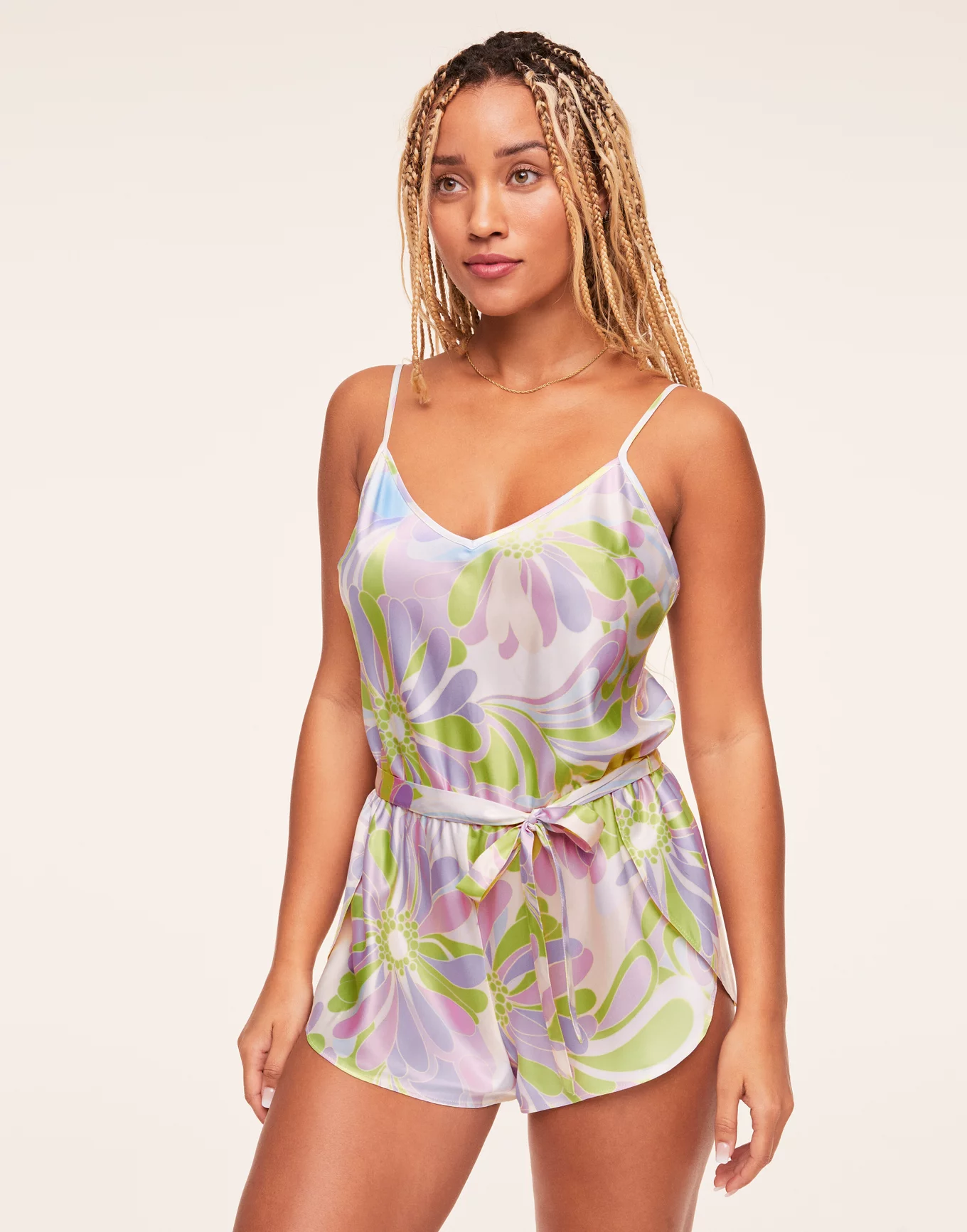 Kami Floral Green Romper, XS-4X | Adore Me