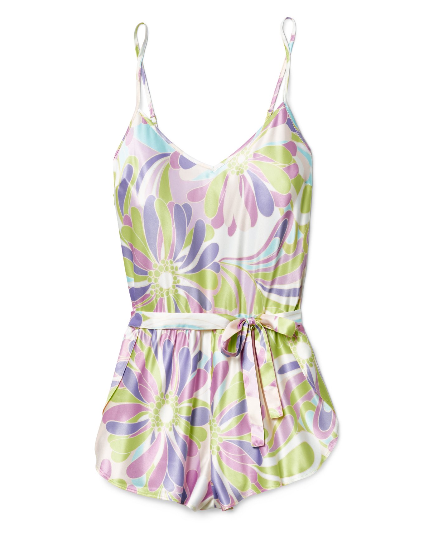 Kami Floral Green Plus Romper, 1X-4X | Adore Me