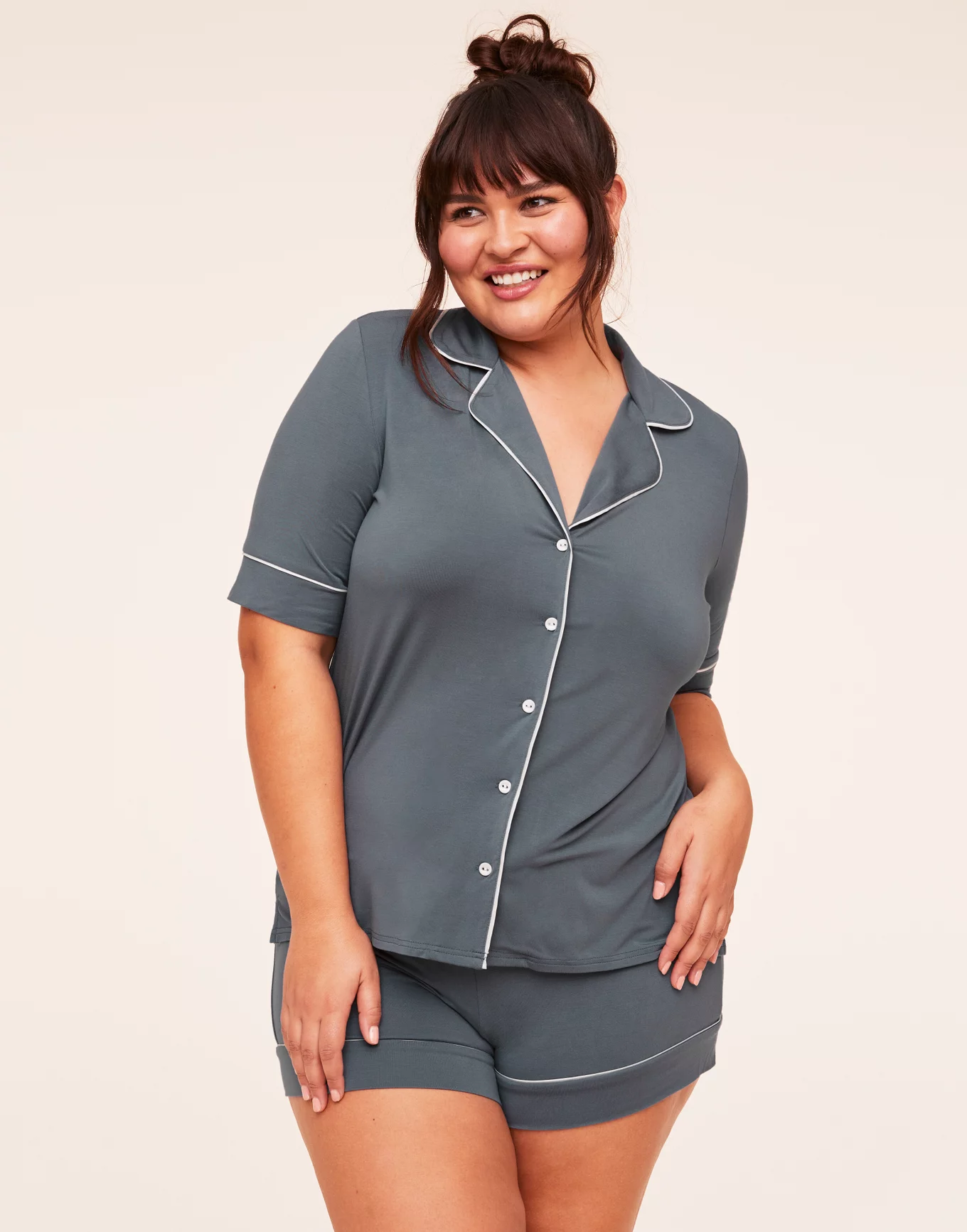 Jayney Dark Gray PJ Set, XS-4X | Adore Me