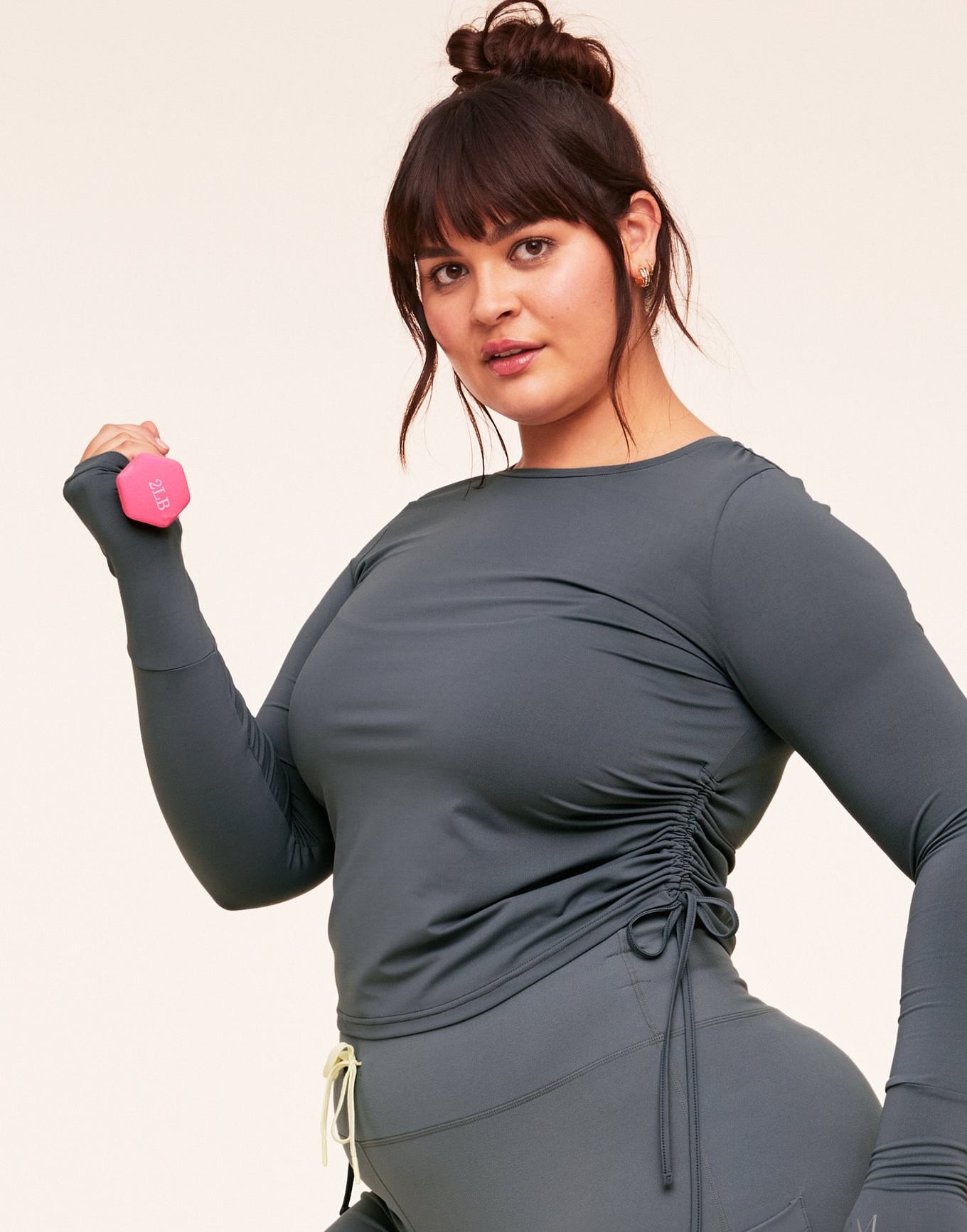 Layne Longsleeve Dark Gray Plus Long Sleeve Active Shirt 2X 4X Adore Me