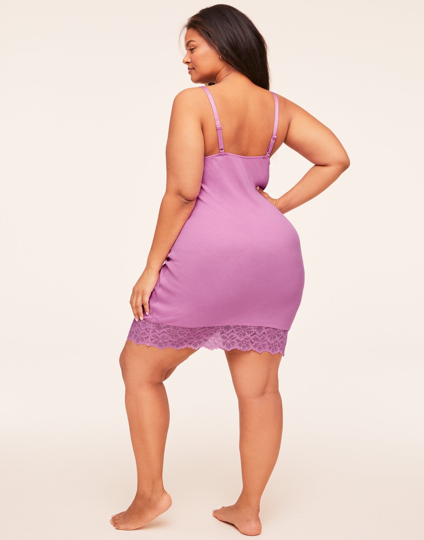 Aliyah Medium Purple Plus Slip, 1X-4X | Adore Me