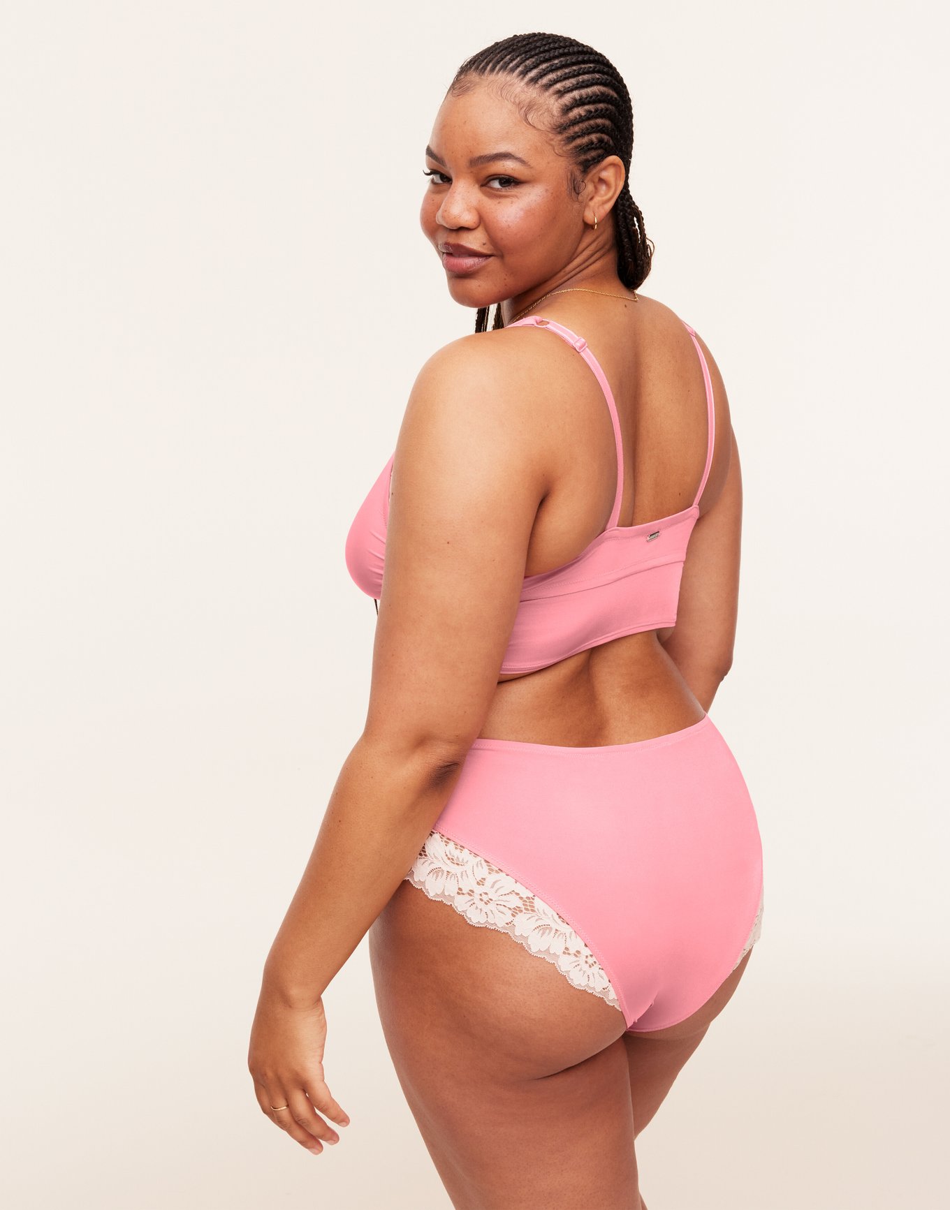 Lizzie Medium Pink Plus Unlined Bralette | Adore Me