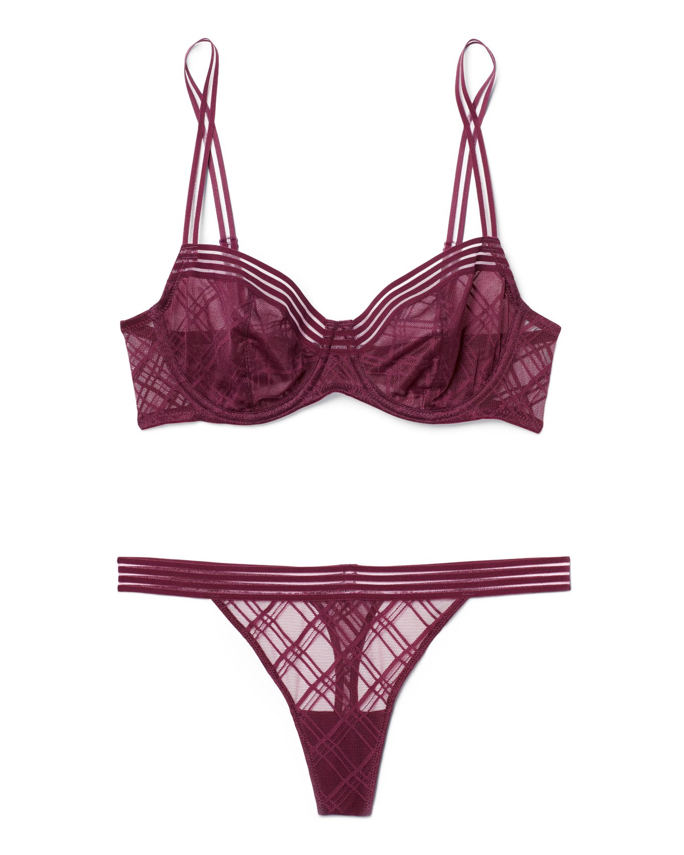 Stacie Dark Purple Unlined Balconette, 32D-38DD | Adore Me
