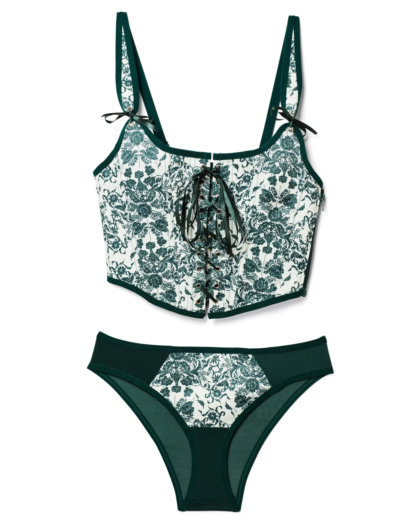 Alex Geo Blue Corset top, XL | Adore Me