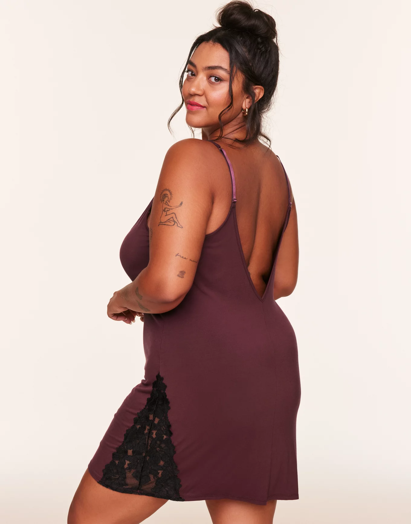 Arlene Dark Red Plus Slip, 3X | Adore Me