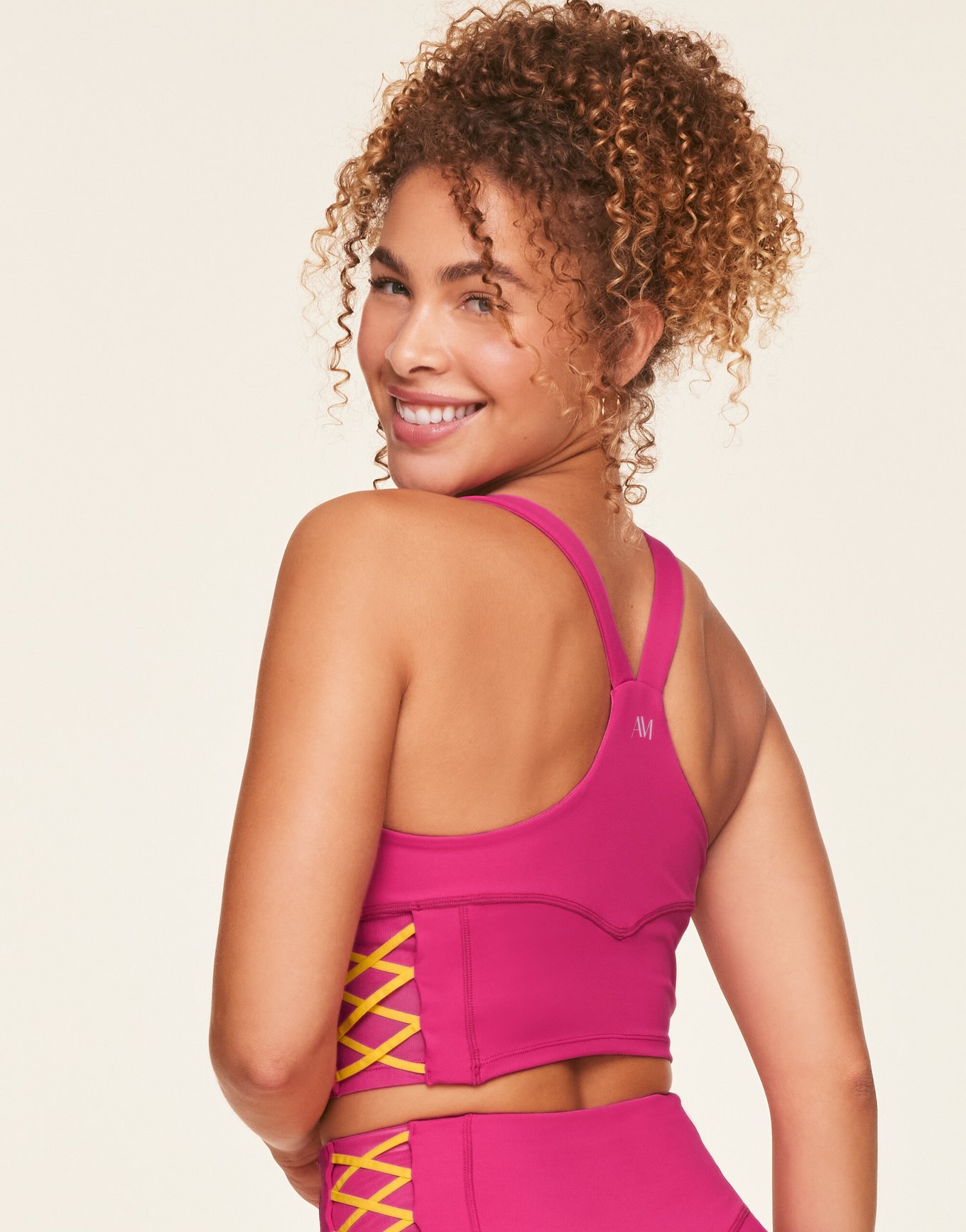 Mel Vitality Dark Pink Vitality Cropped Support Tank Xs Xl Adore Me