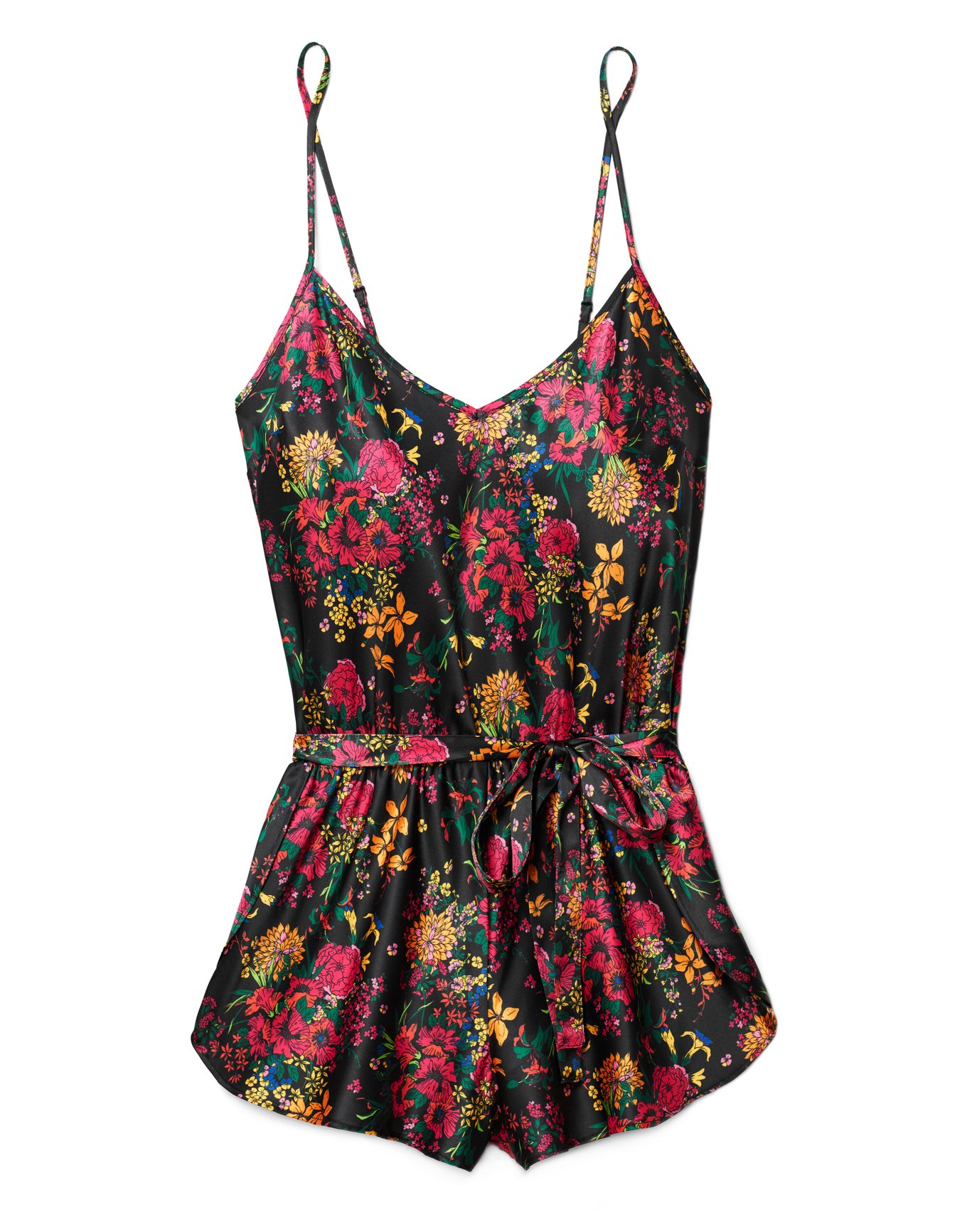 Kami Floral Black Romper, XS | Adore Me