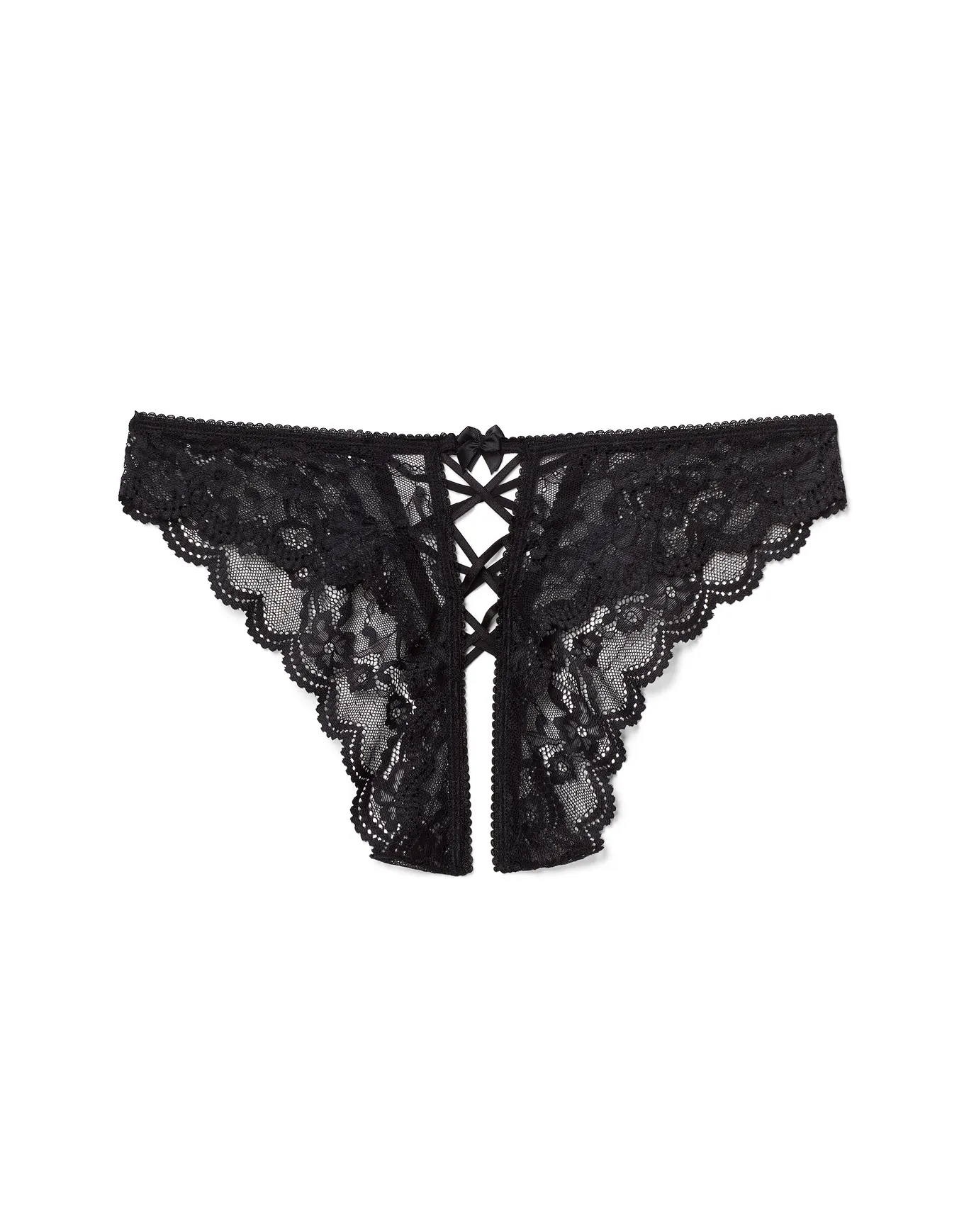 Sarina Cheeky Black Crotchless Cheeky S Xl Adore Me