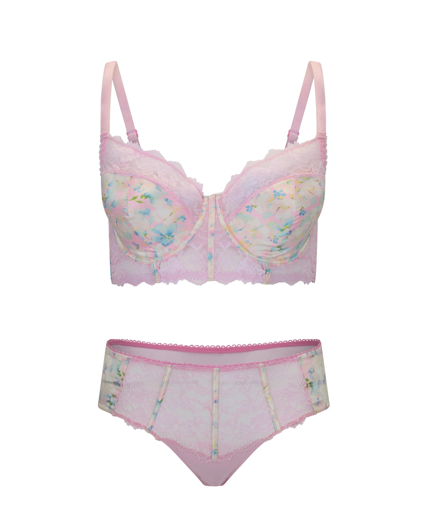 Svana Floral Pink Plus Contour Demi, 40DDD-44DD | Adore Me