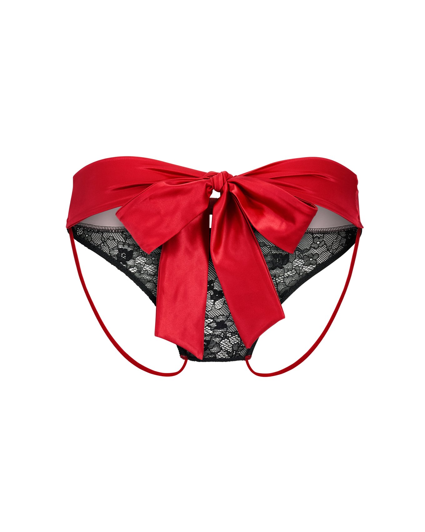 Amaya Cheeky Dark Red Crotchless Cheeky, XL | Adore Me