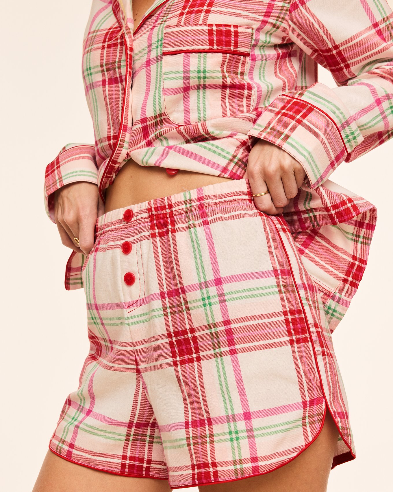 Cecelia Plaid Red PJ Set, XS-4X | Adore Me
