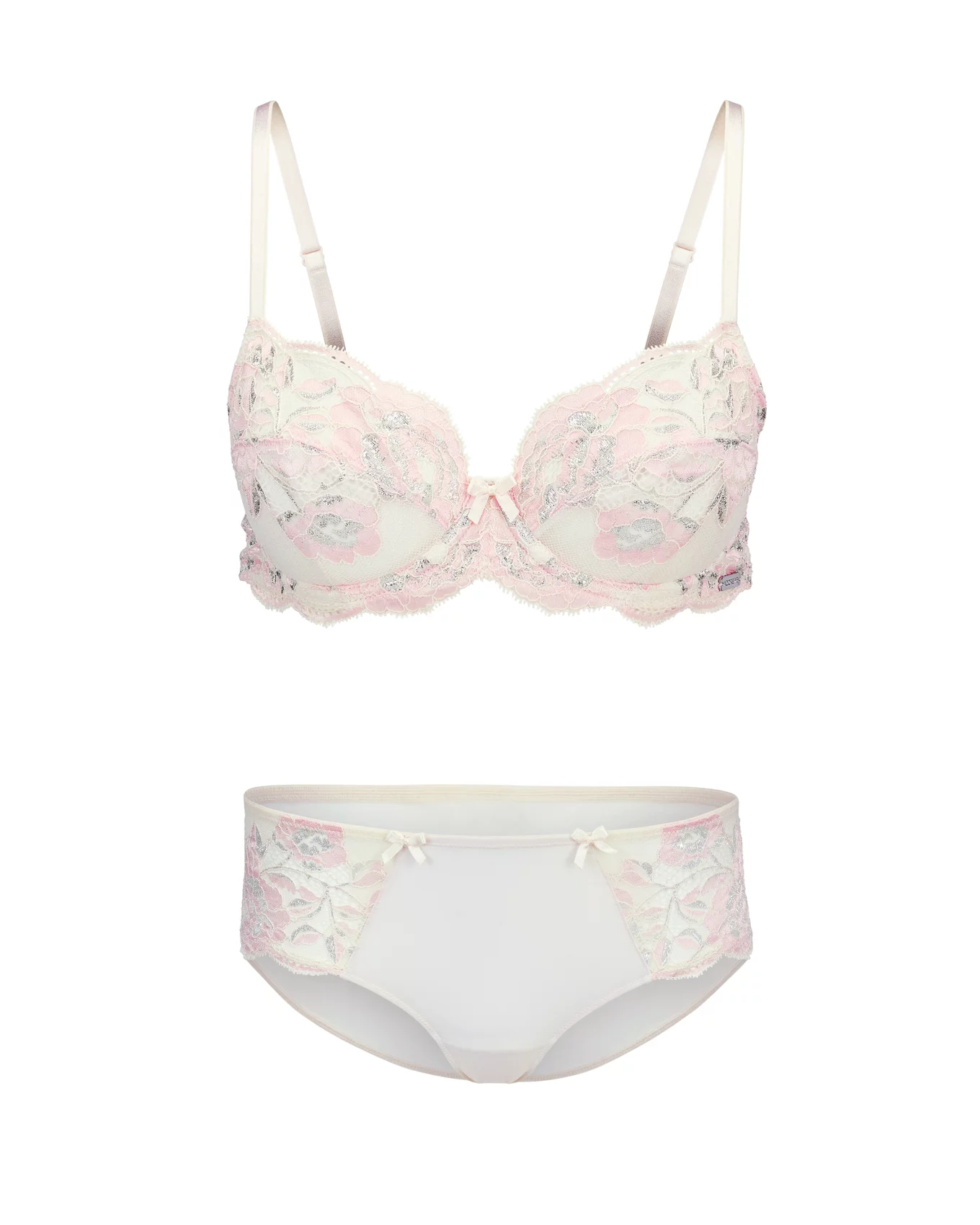 Chelsi Floral White Unlined Demi, 34C-38D | Adore Me