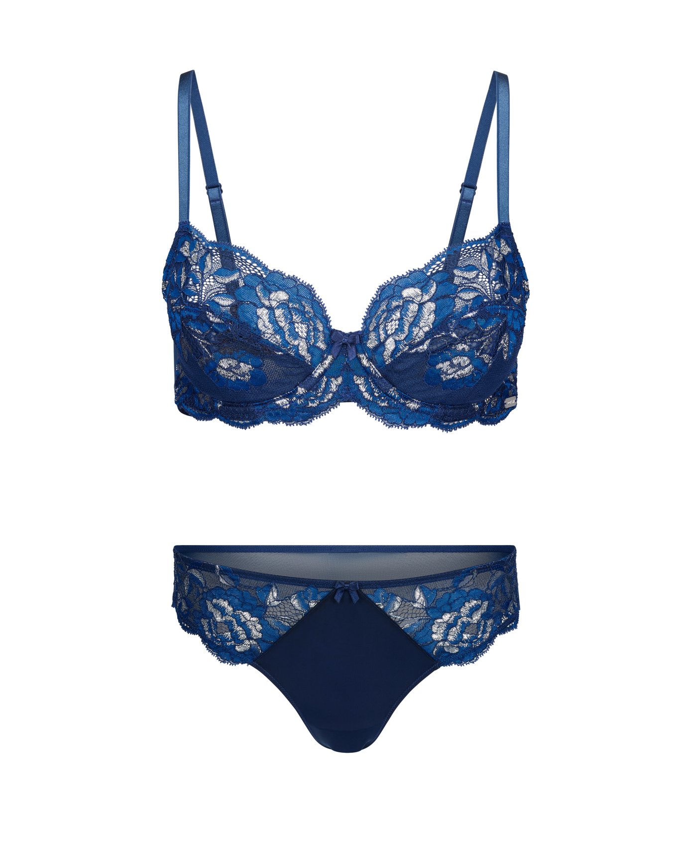 Chelsi Floral Blue Plus Unlined Demi, 38DD-46DDD | Adore Me